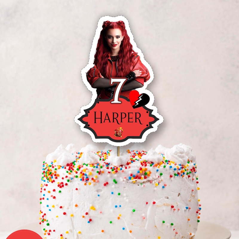 Descendants Rise of Red Cake Toppers - Etsy