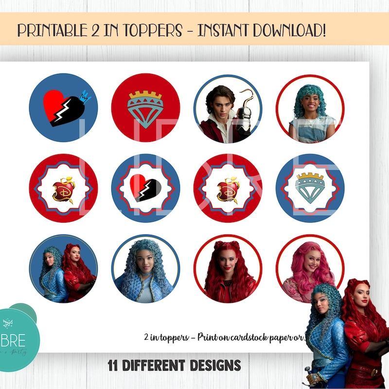 Descendants Rise of Red Stickers - Etsy