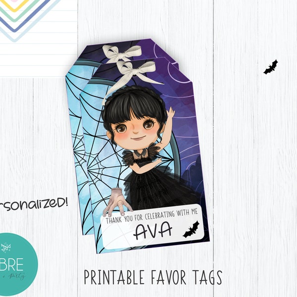 Wednesday Addams Party Favor - Etsy