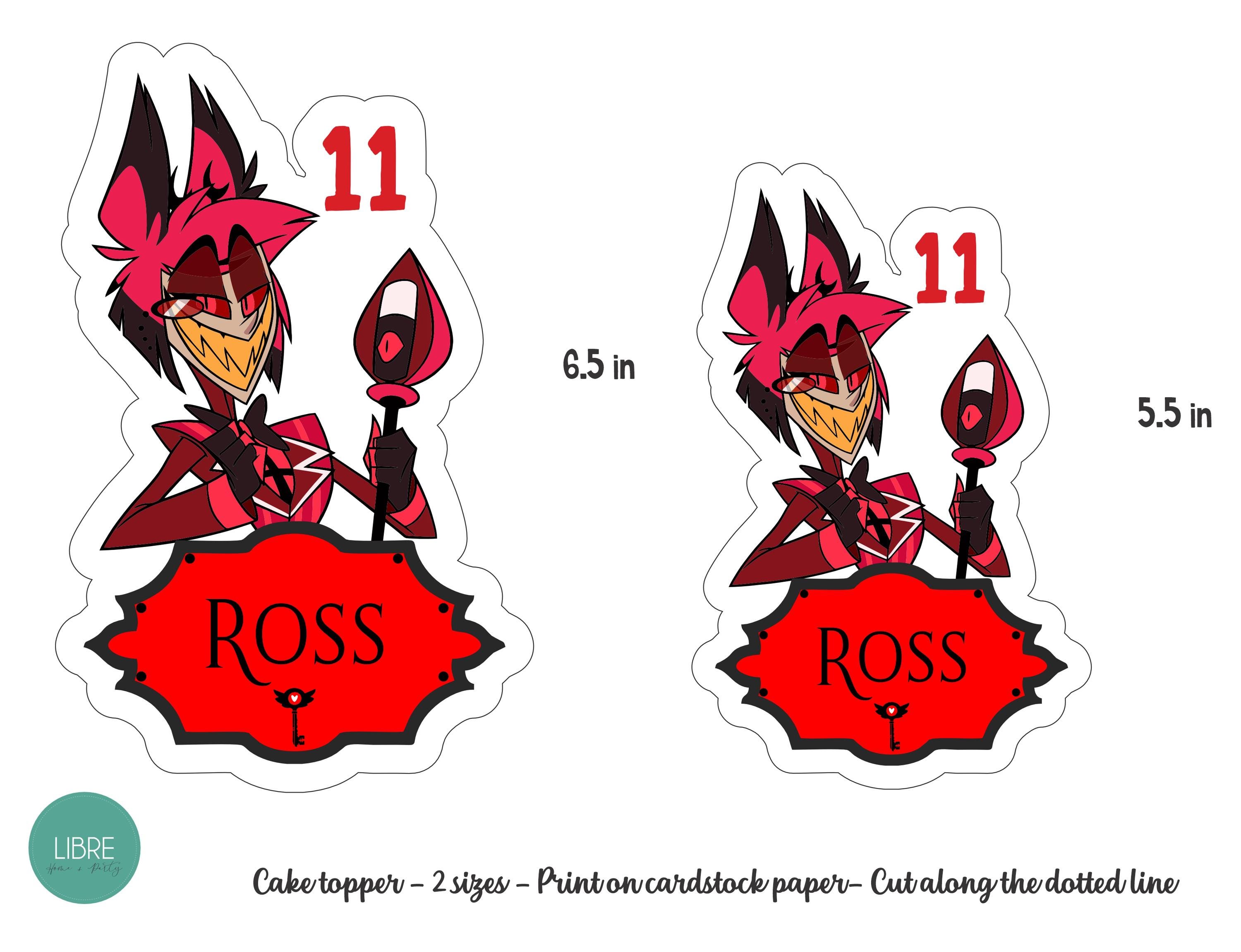 Hazbin Hotel, Alastor Printable Cake Topper, Centerpiece . Customized ...