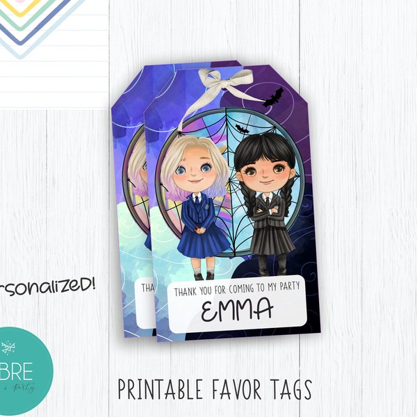 Wednesday Addams Thank You Stickers - Etsy