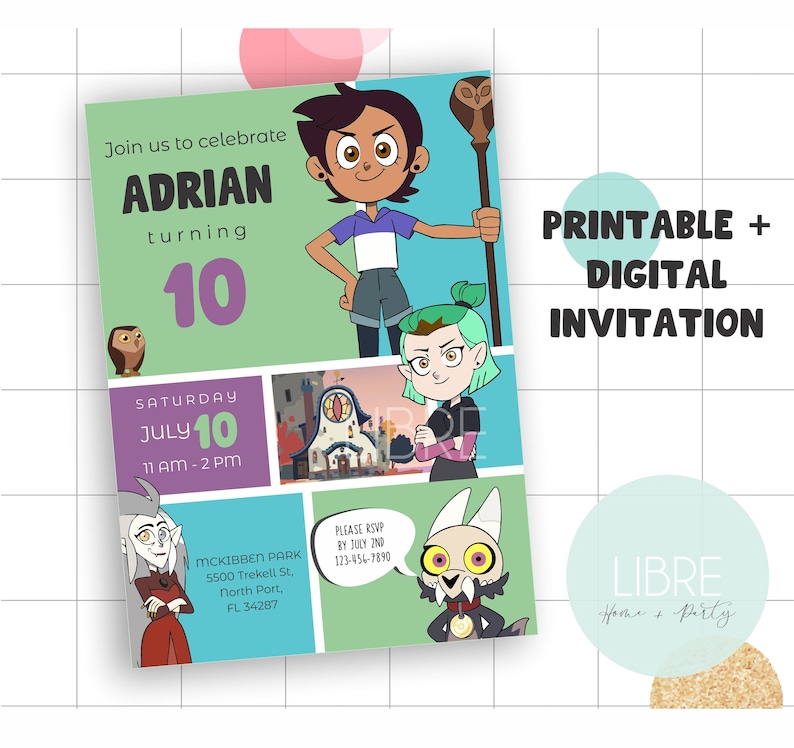 Customized Owl House Digital and Printable Invitation , Casa Buho ...