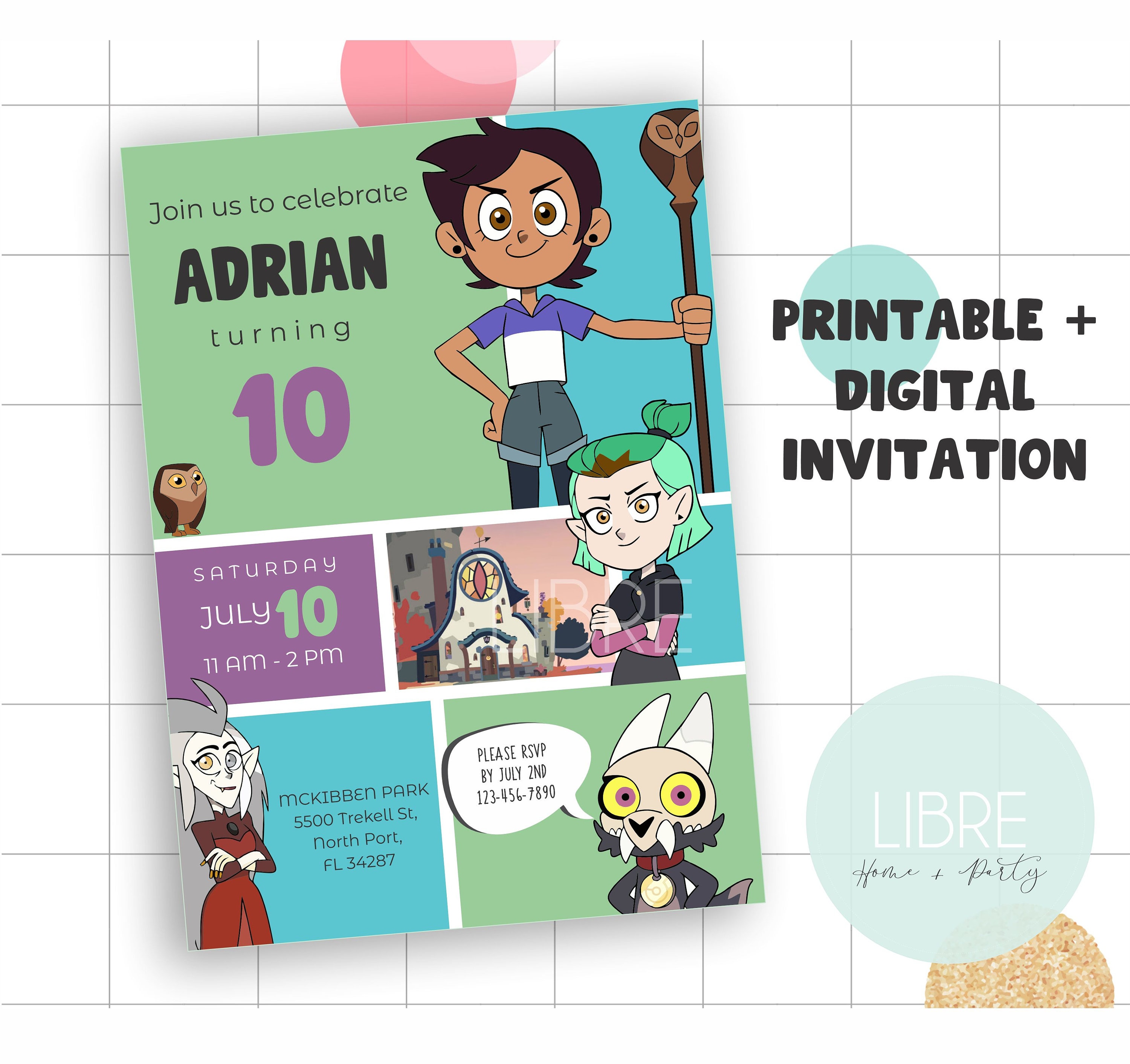 Customized Owl House Digital and Printable Invitation , Casa Buho ...