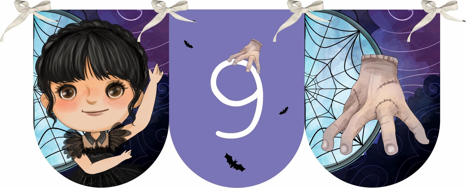 Wednesday Addams Printable PERSONALIZED Banner, Buntings, Banner Party ...