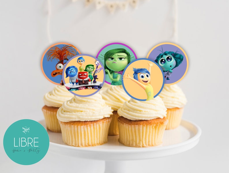 Inside Out 2 Party Toppers: Printable Birthday Decorations (instant ...