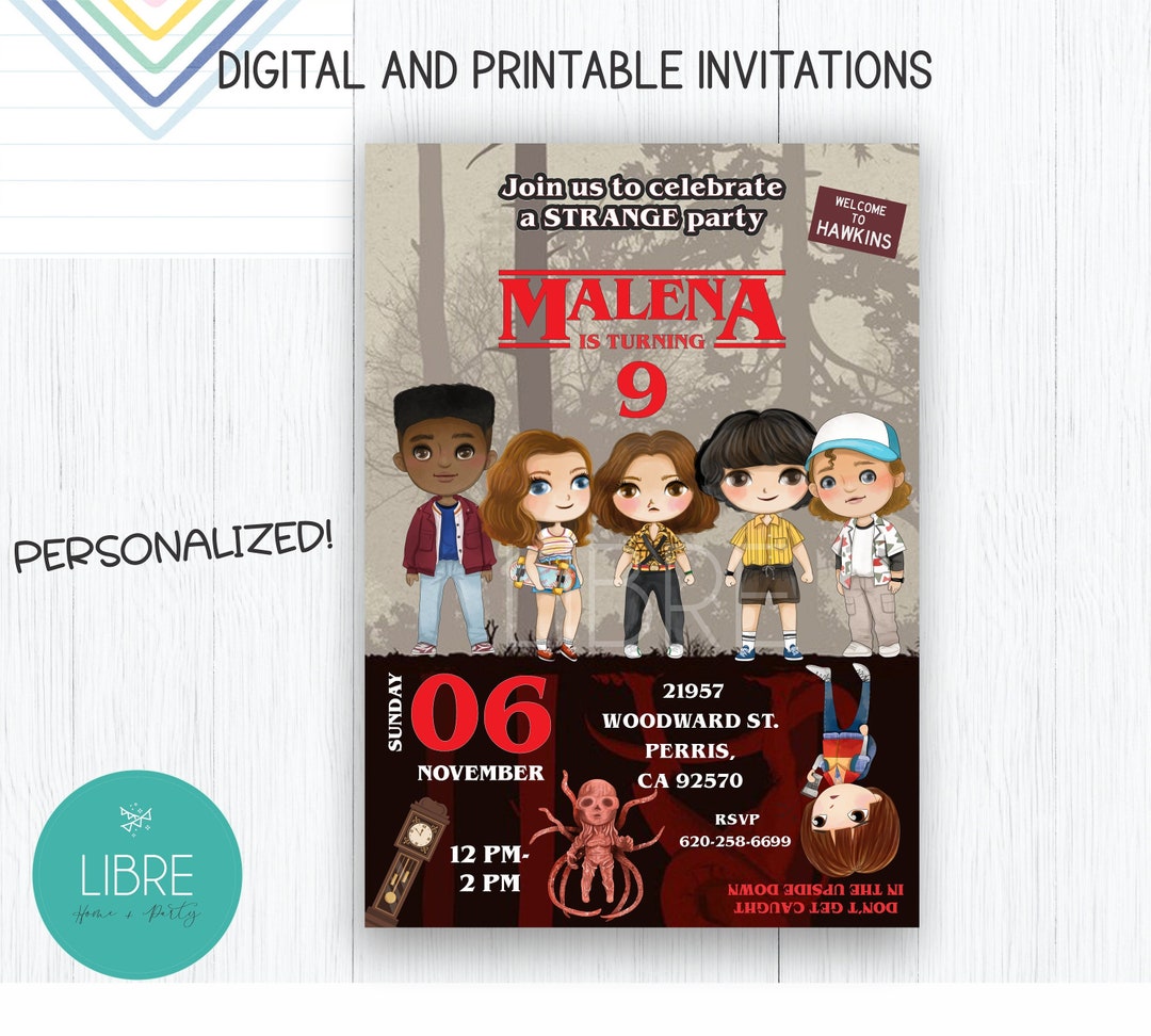 Stranger Things Digital and Printable Invitation , Eddie Munson ...