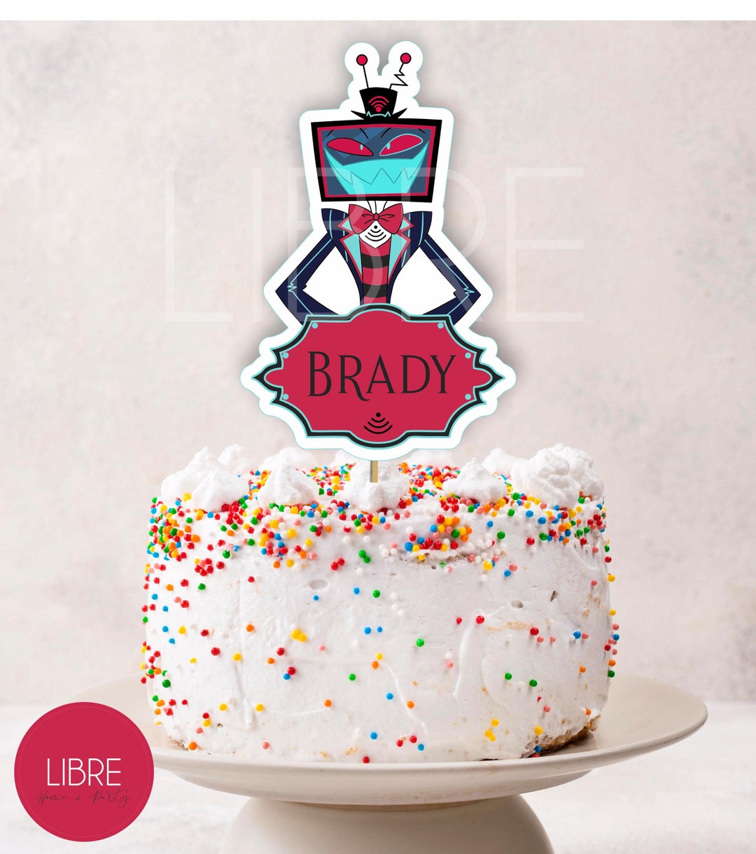 Hazbin Hotel, VOX Printable Cake Topper, Centerpiece . Customized ...