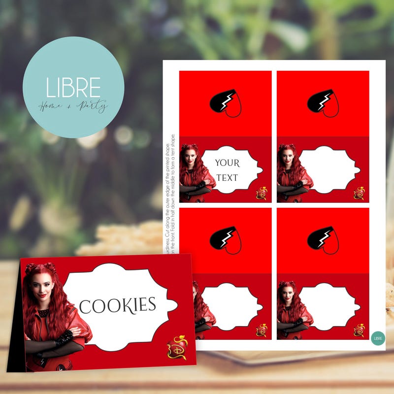 Descendants Printable Labels - Etsy