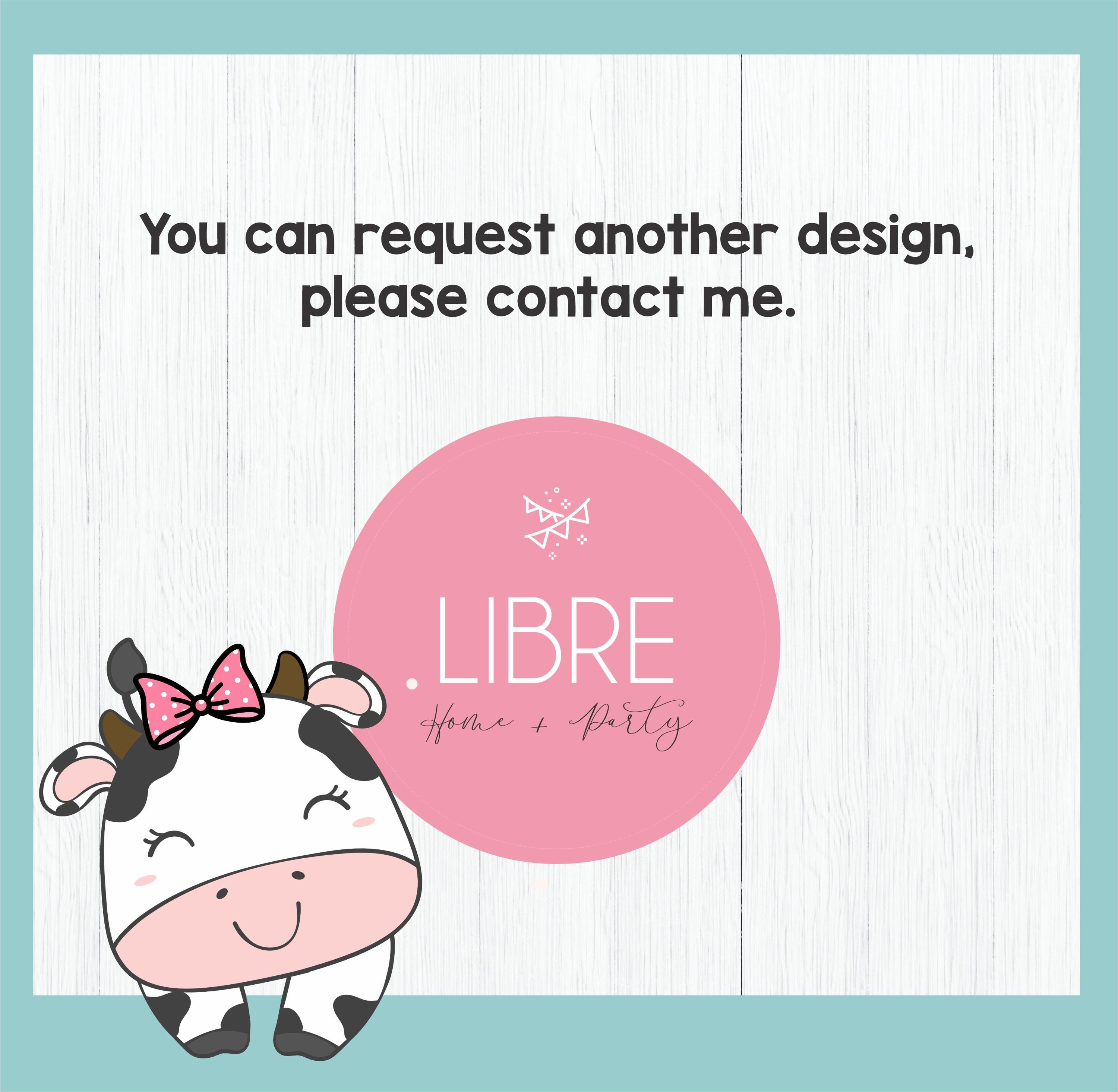 Cute Cow La Vaca Lola Like Printable and Digital Birthday Invitation ...