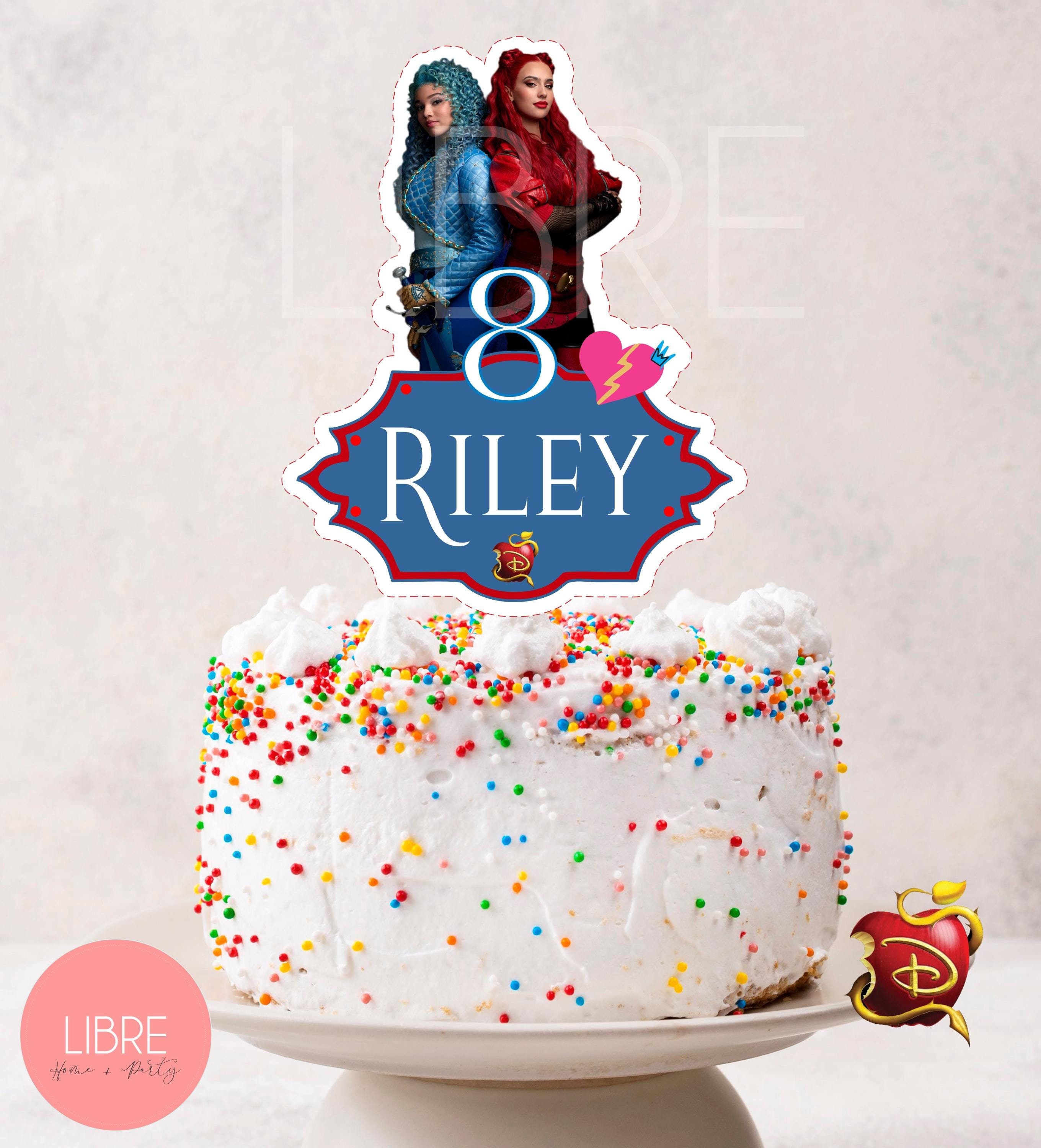 Descendants: Rise of Red Cake Topper (printable) - Etsy
