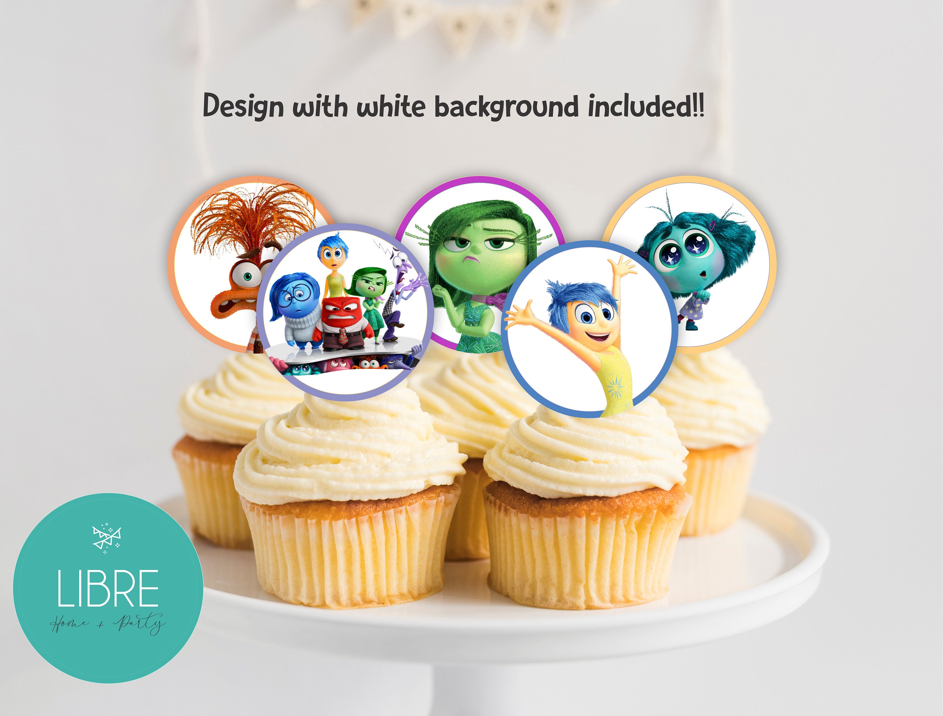 Inside Out 2 Party Toppers: Printable Birthday Decorations (instant ...