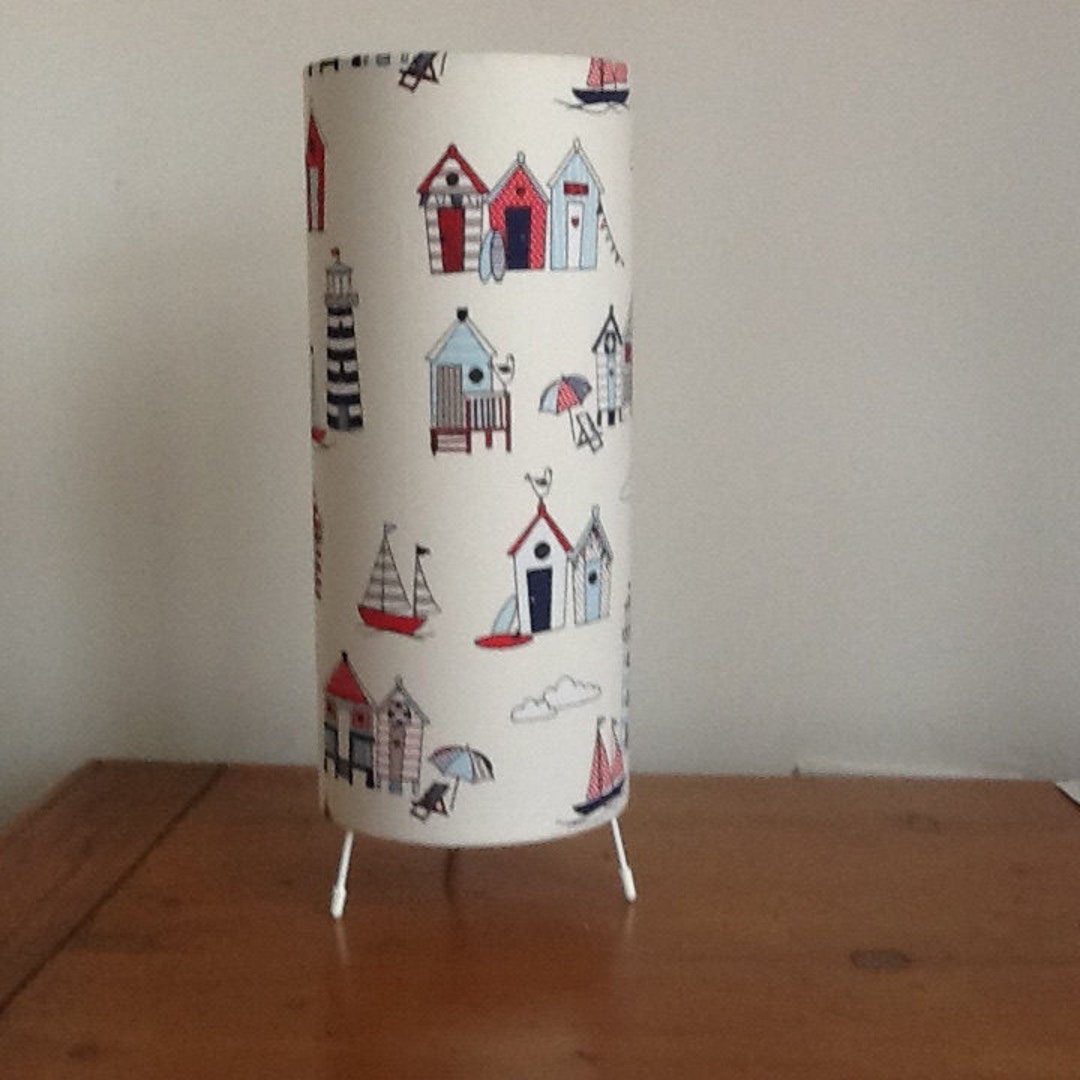 Lamp, Seaside Table Lamp, Beach Hut Theme, Nautical Theme, Seaside ...