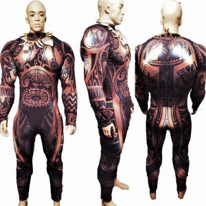 Inspired - Maui From Moana Demigod Costume. Spandex Subdye. Tattoo ...