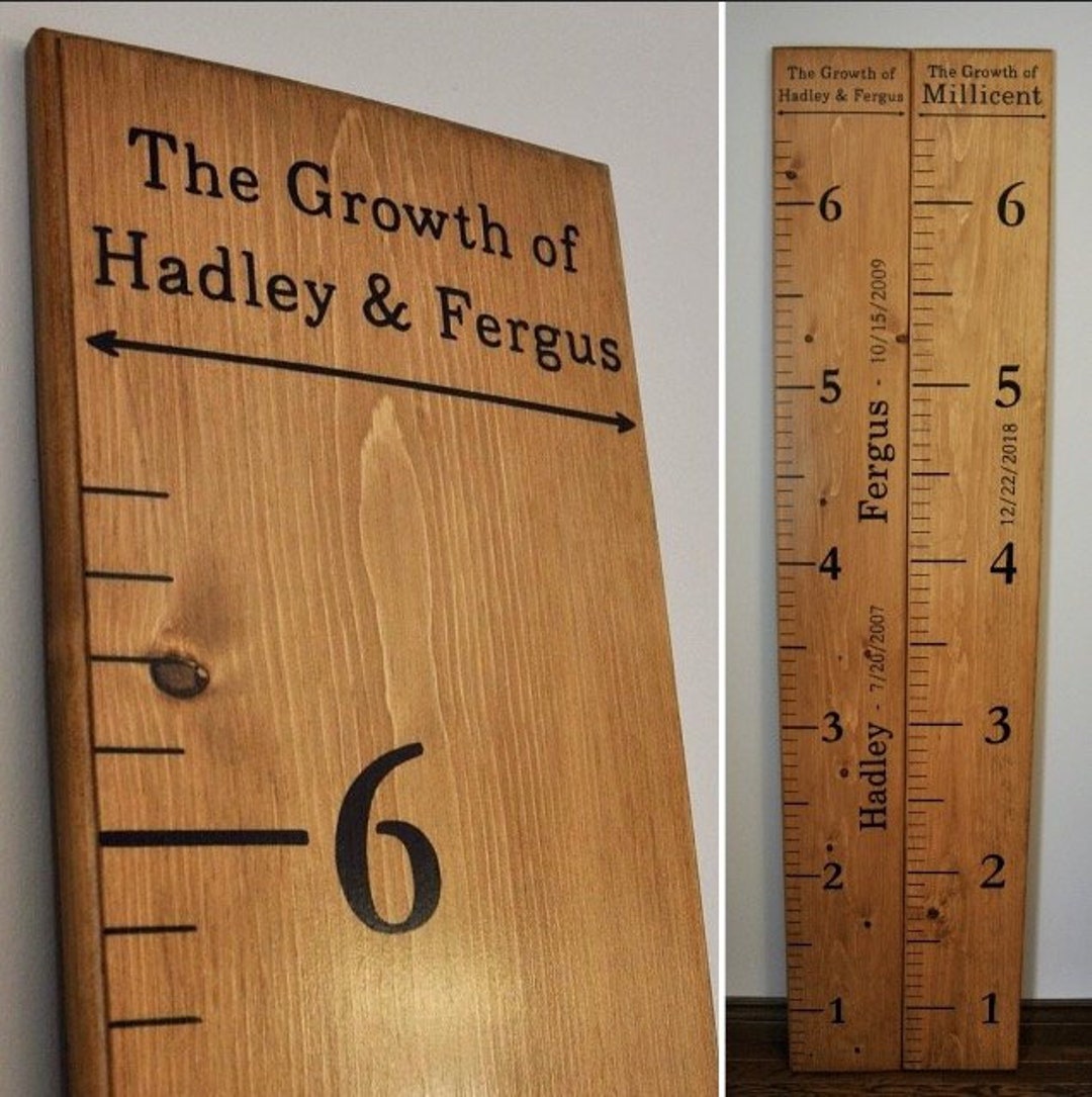The Growth of Growth Chart / Measuring Stick - Etsy