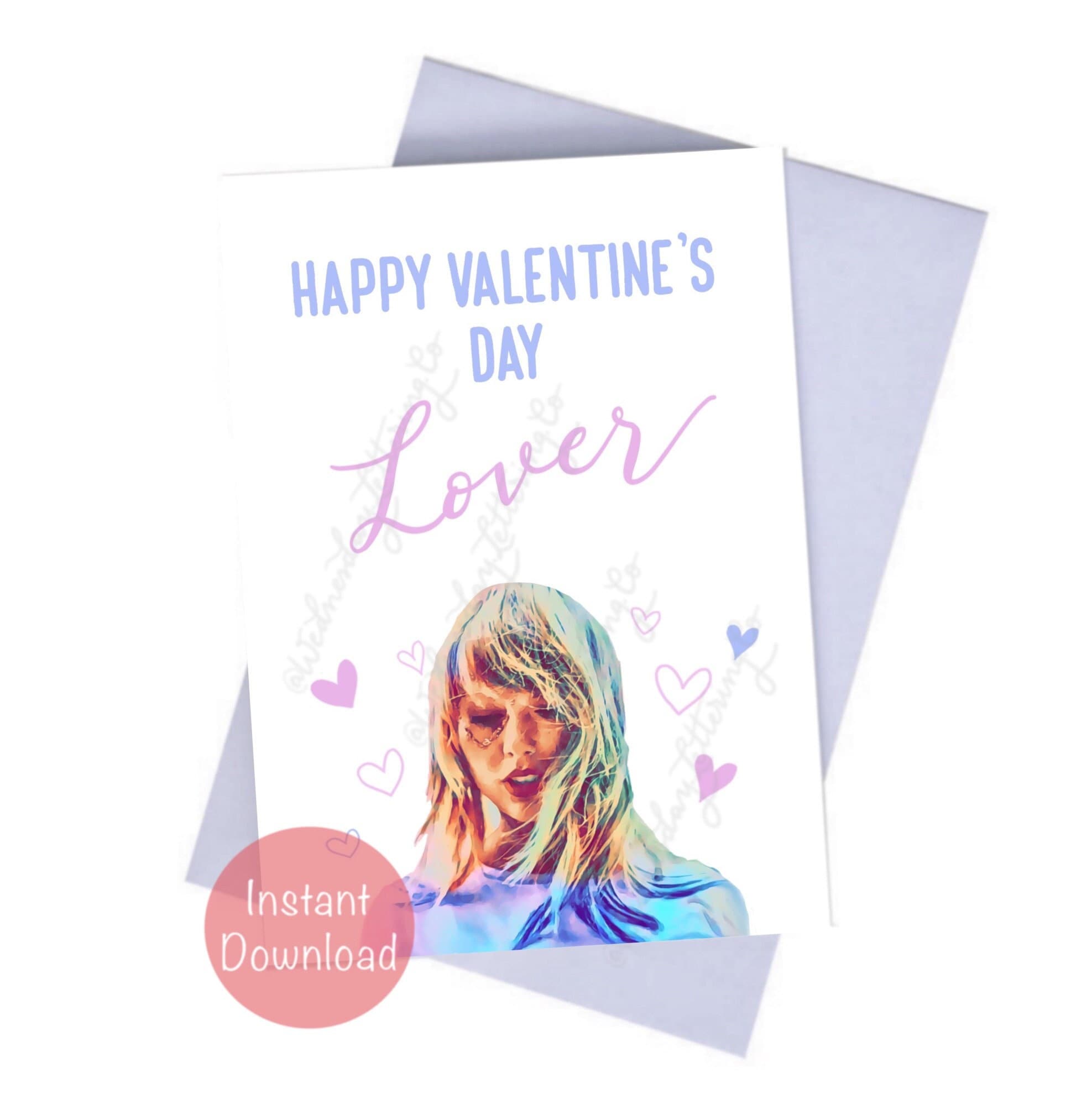 Taylor Swift Valentines Day Card, Printable Card, Swiftie Valentine ...
