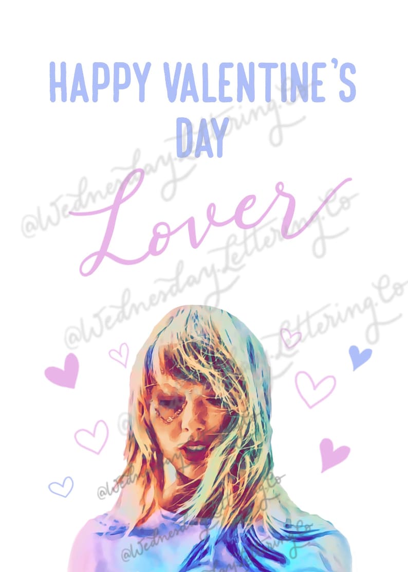 Taylor Swift Valentines Day Card, Printable Card, Swiftie Valentine ...