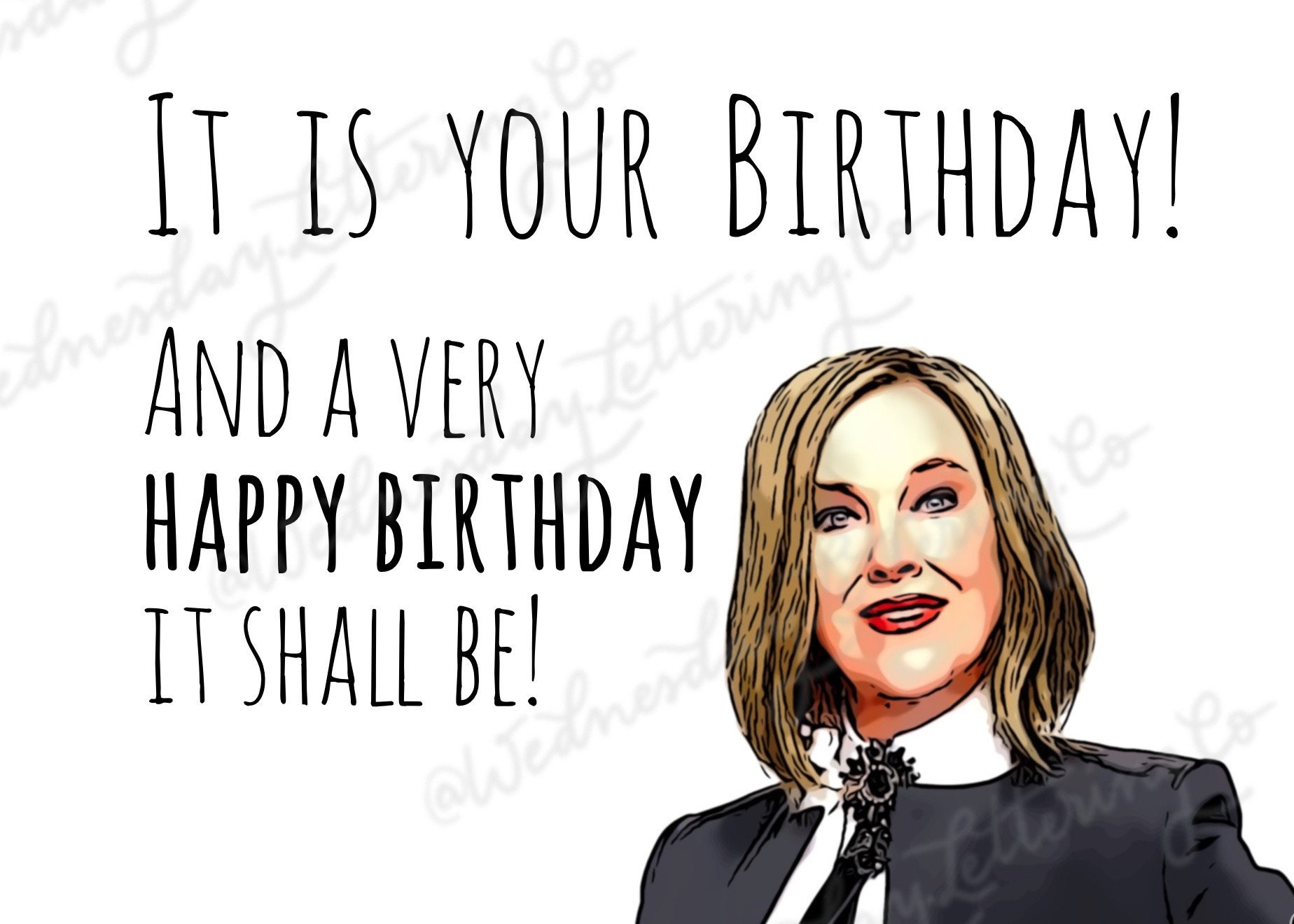 Schitts Creek Moira Rose Birthday Printable Card Moira - Etsy