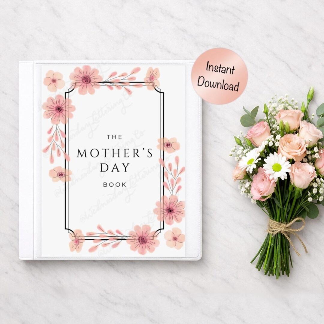 Mother’s Day Book, Editable, Printable Mother’s Day Worksheet, All ...