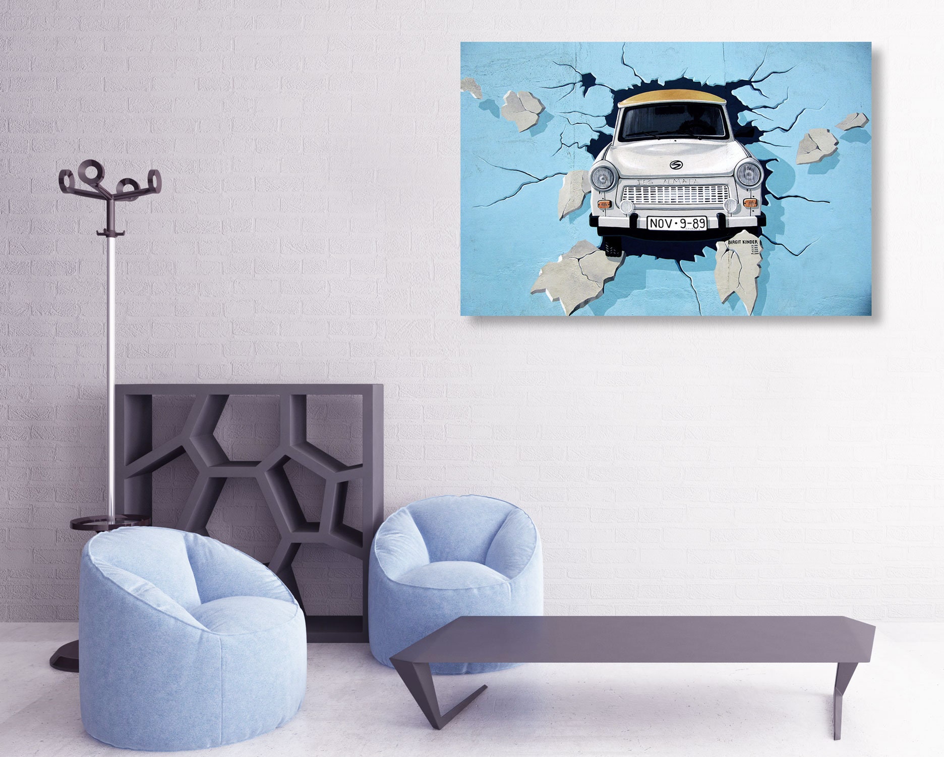 Trabant Car at Berlin Wall Graffiti Extra Large Wall Art - Etsy
