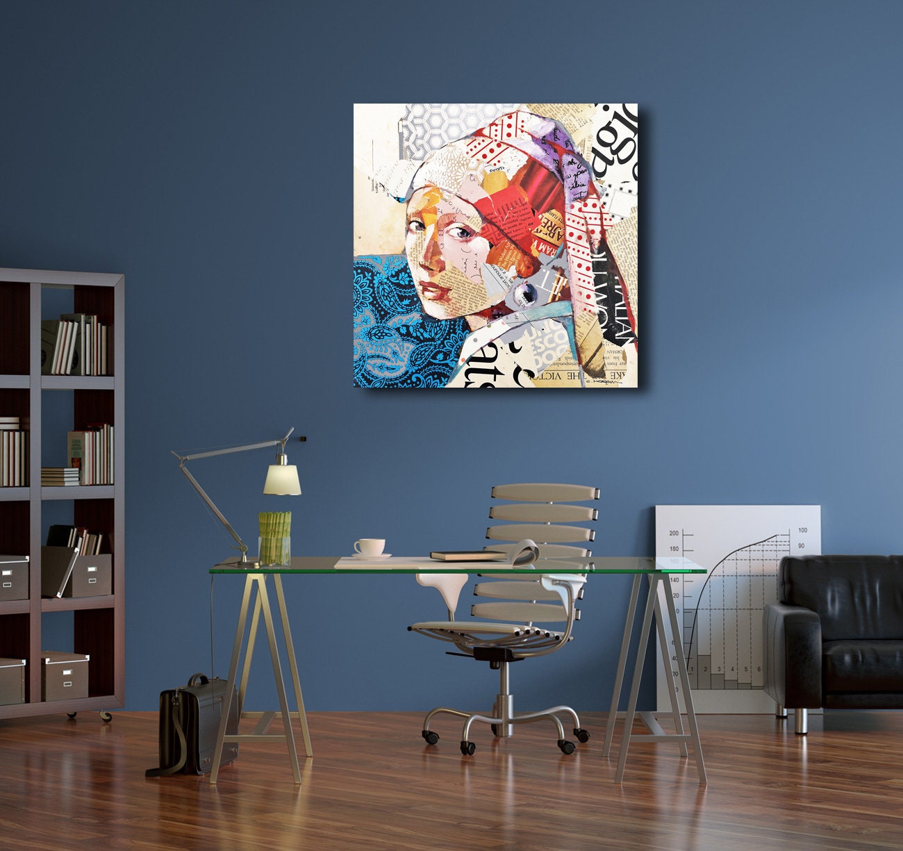 Carme MAGEM Rereading the Girl With Pearl Earring, Extra Large Art Wall ...