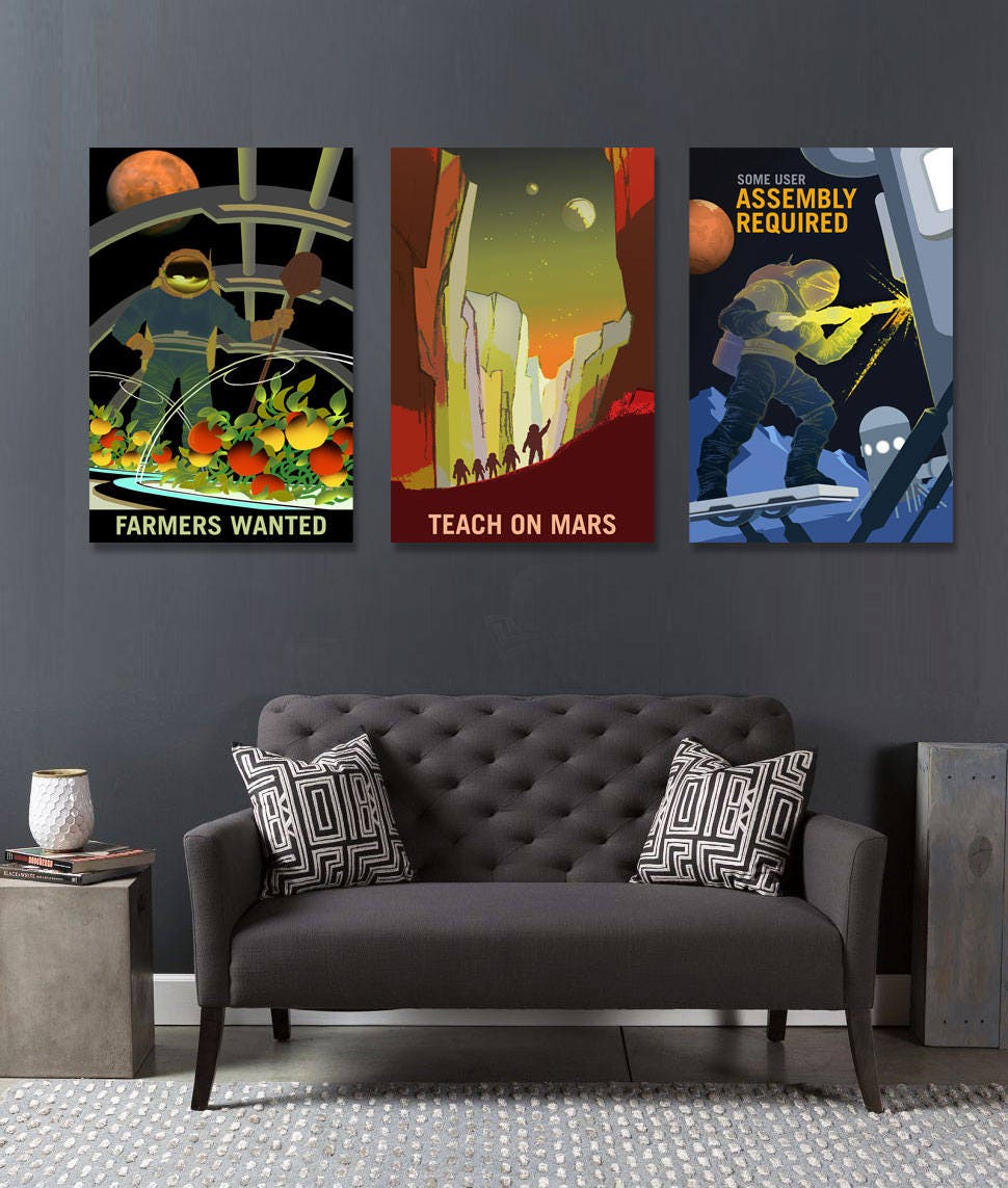 NASA Mars Recruitment Posters Explore Mars HR Space Poster | Etsy