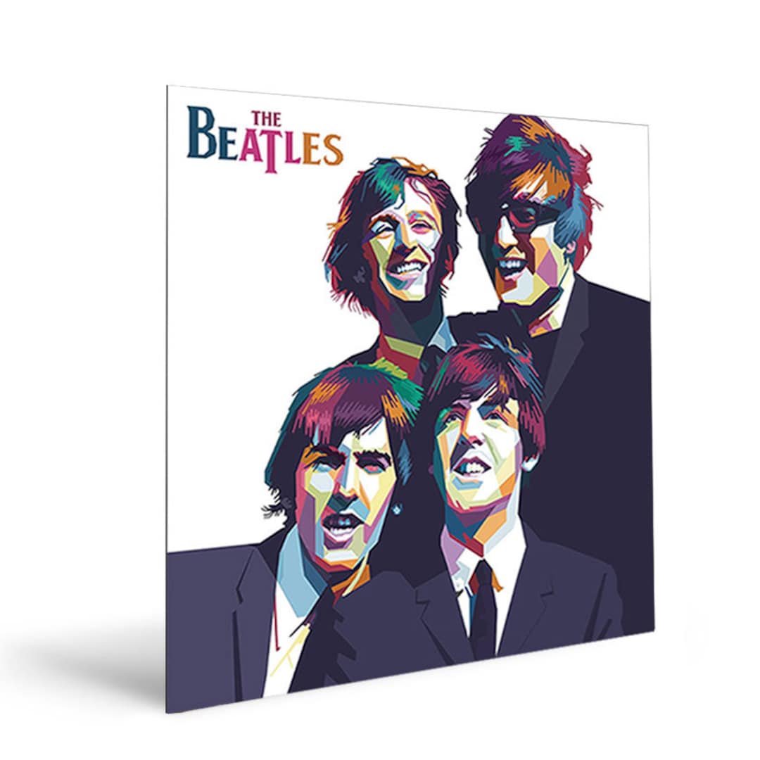The Beatles Poster, Large Format Wall Metal Art Print, Digital Art ...