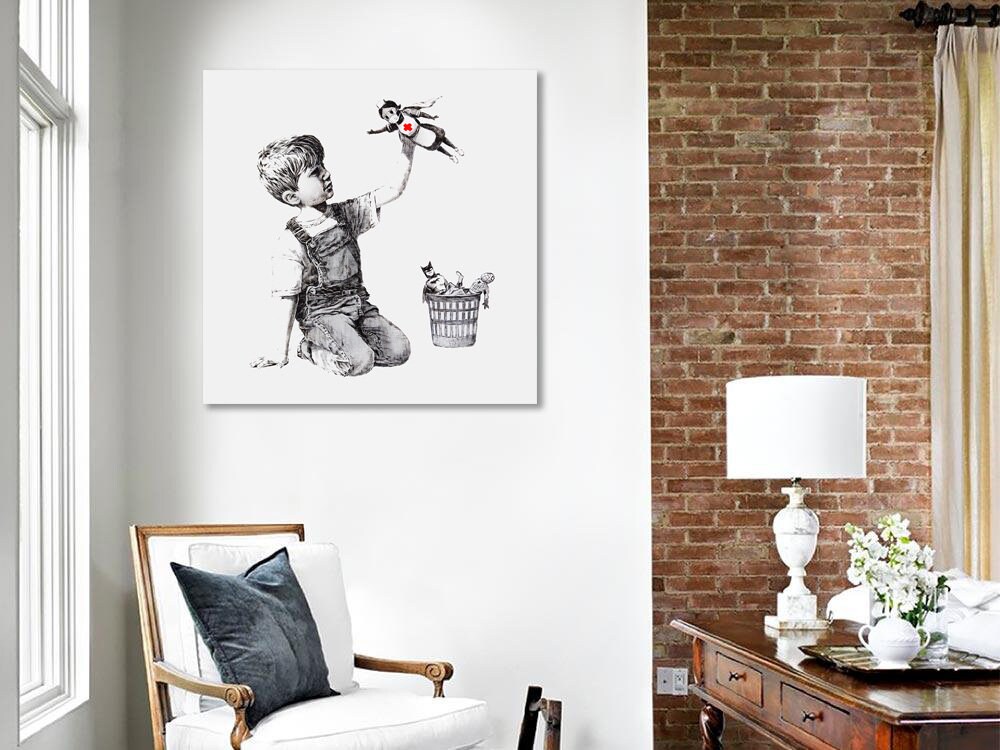 Banksy Nurse Superhero Large Graffiti Wall Art Metal Print | Etsy