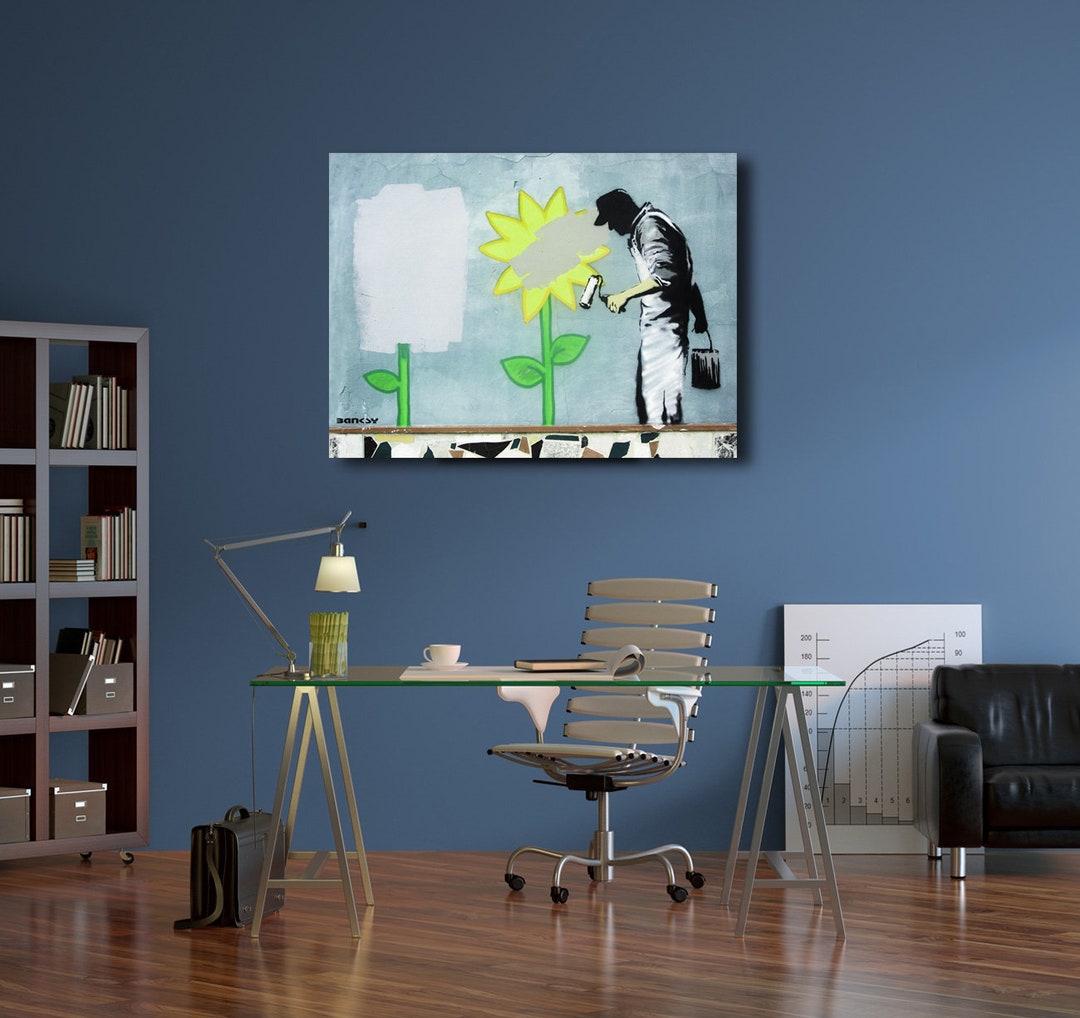Banksy Graffiti Removal, Extra Large Metal Wall Art Print, Street Art ...