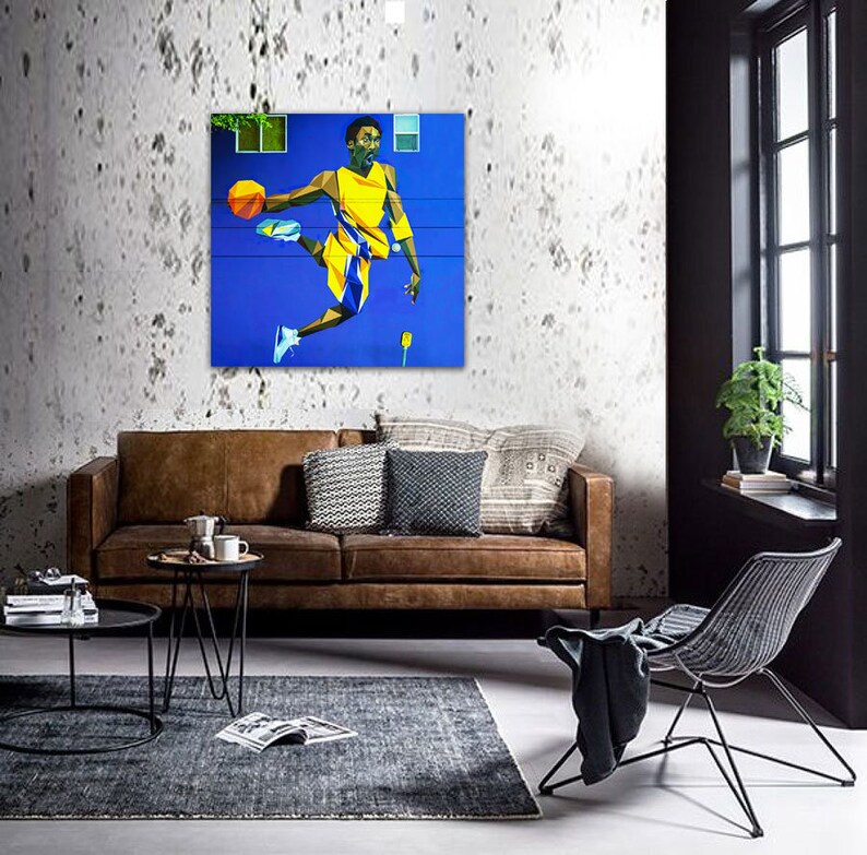 Kobe Bryant Graffiti (LA) – Large Metal Wall Art Print – Sports Wall ...