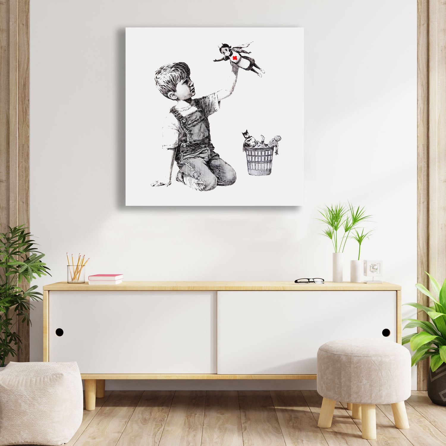 Banksy Nurse Superhero Large Graffiti Wall Art Metal Print | Etsy