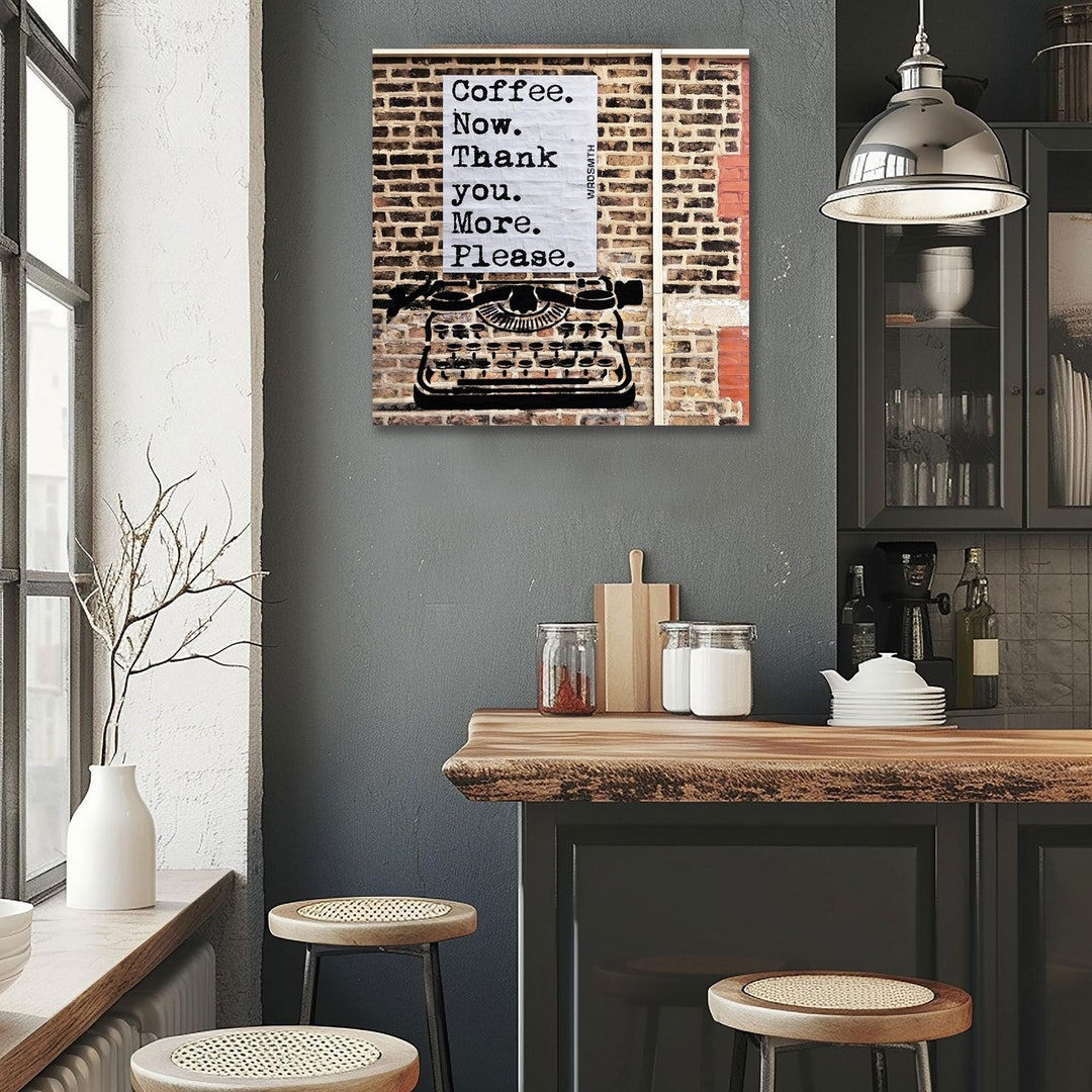Graffiti Chicago Coffee Now, Street Art, Large Wall Metal Art Print ...