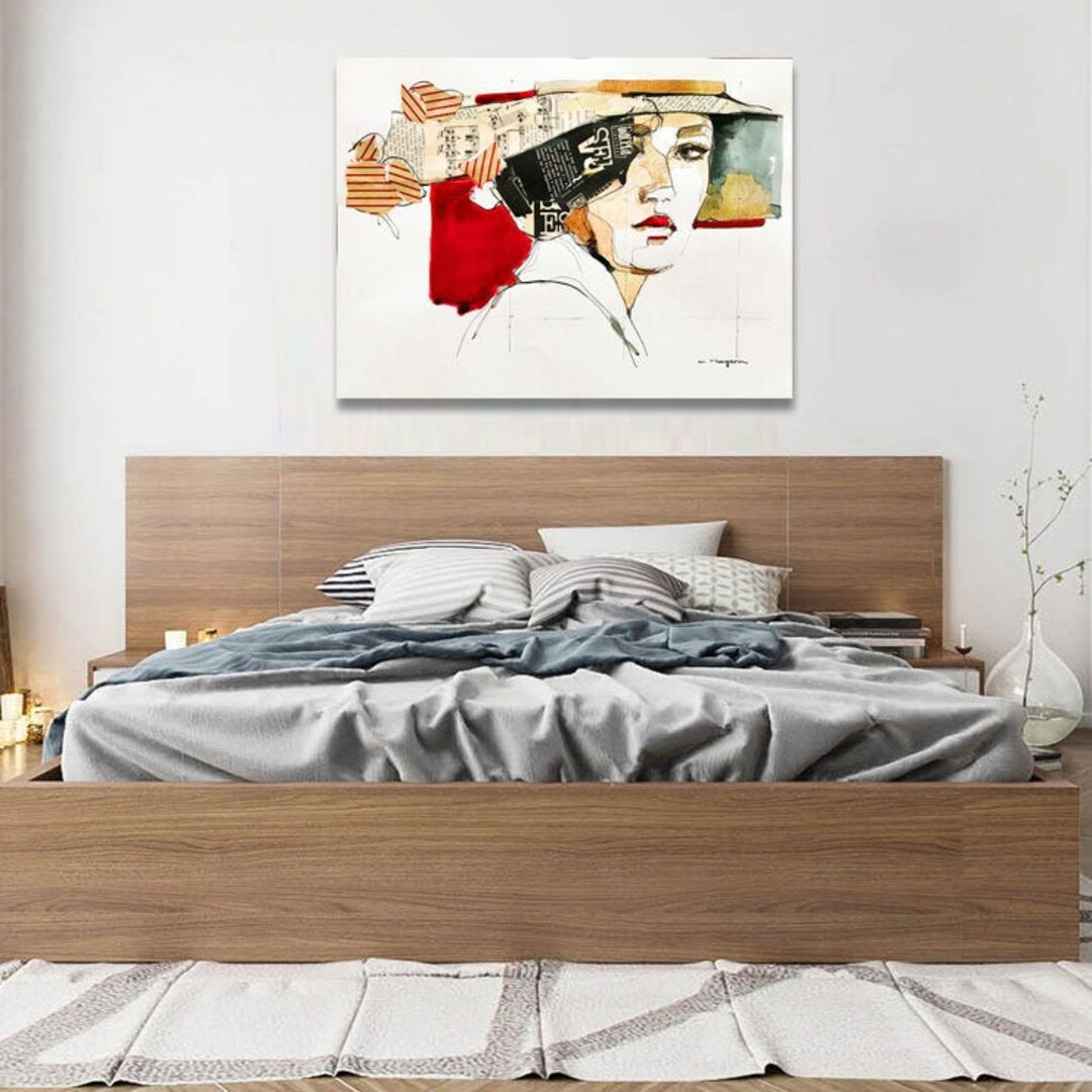 Carme MAGEM – Dones (1), Woman Portrait, Collage Art, Extra Large Art ...