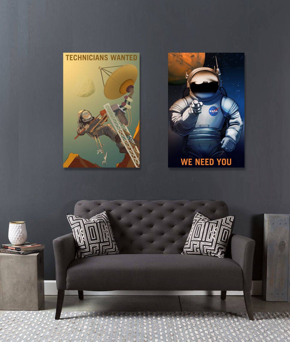 NASA Mars Recruitment Posters Explore Mars HR Space Poster | Etsy