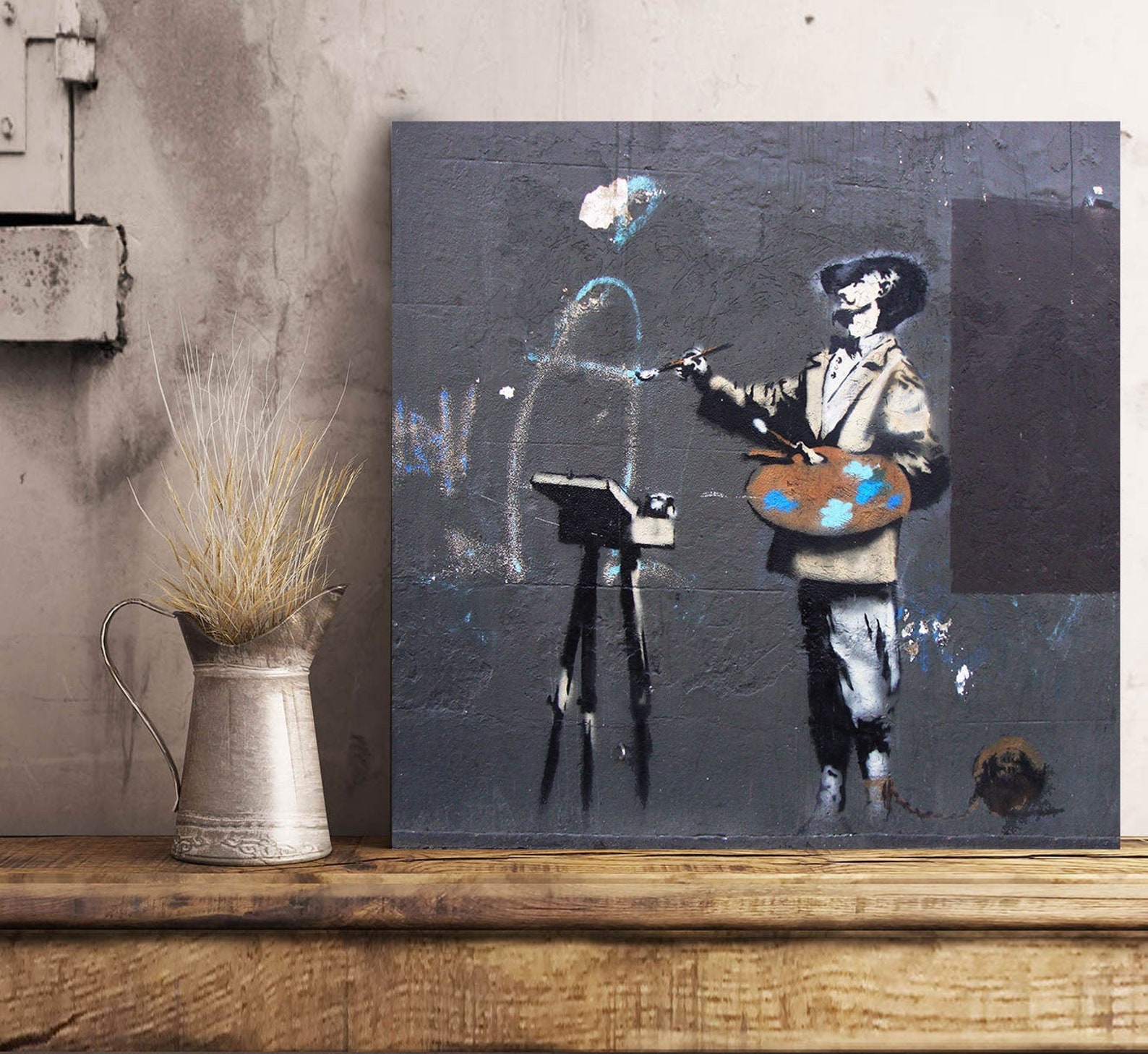 Banksy Painter Portrait of Artist Graffiti Street Art Metal | Etsy