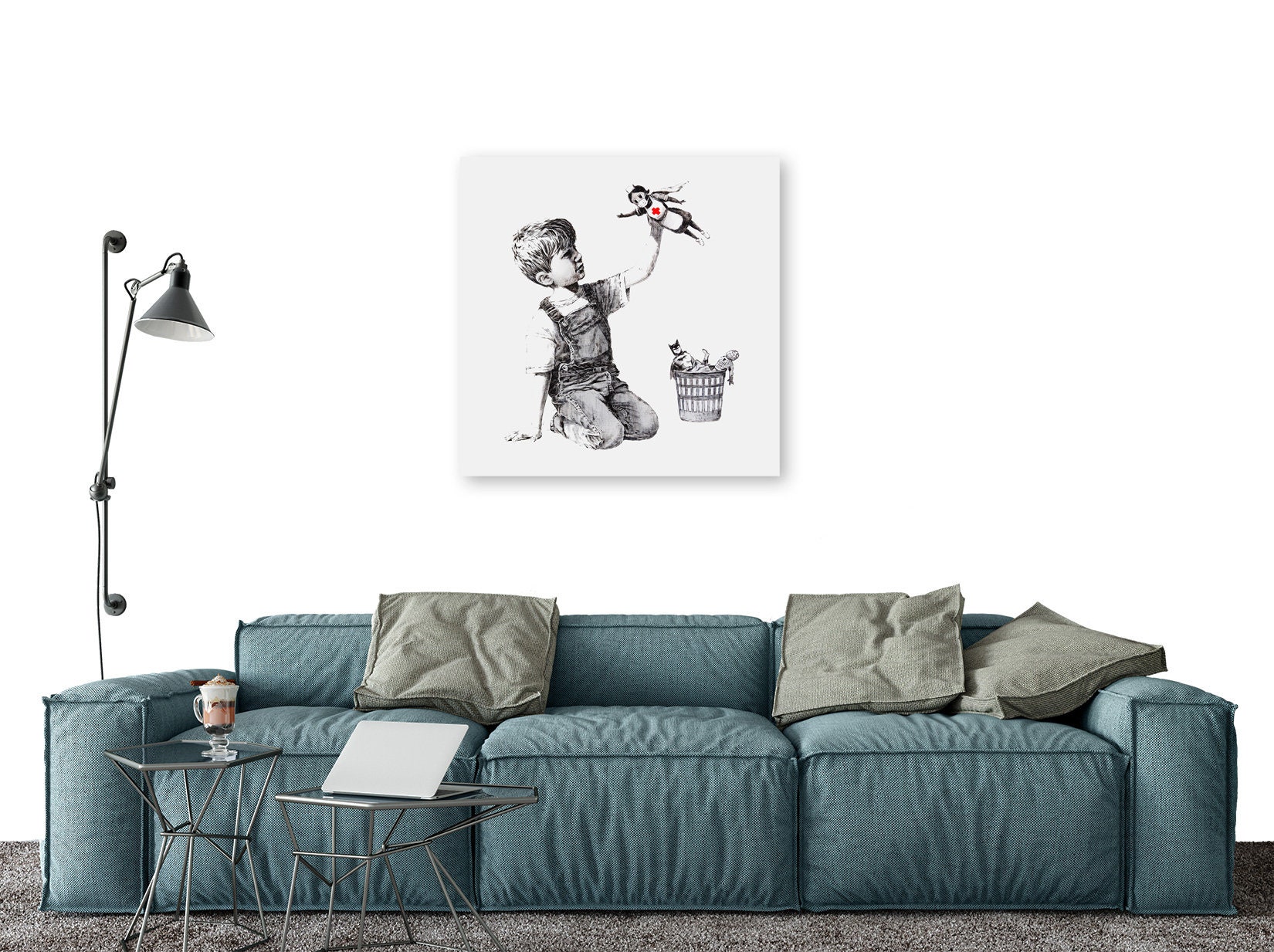 Banksy Nurse Superhero Large Graffiti Wall Art Metal Print | Etsy