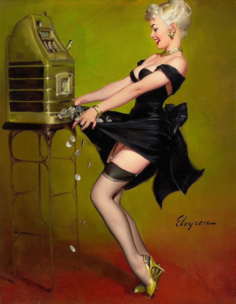 Vintage Pin up Girls by Gil Elvgren Jackpot Extra Large Wall - Etsy Vintage Pin up Girls by Gil Elvgren Jackpot Extra Large Wall - Etsy