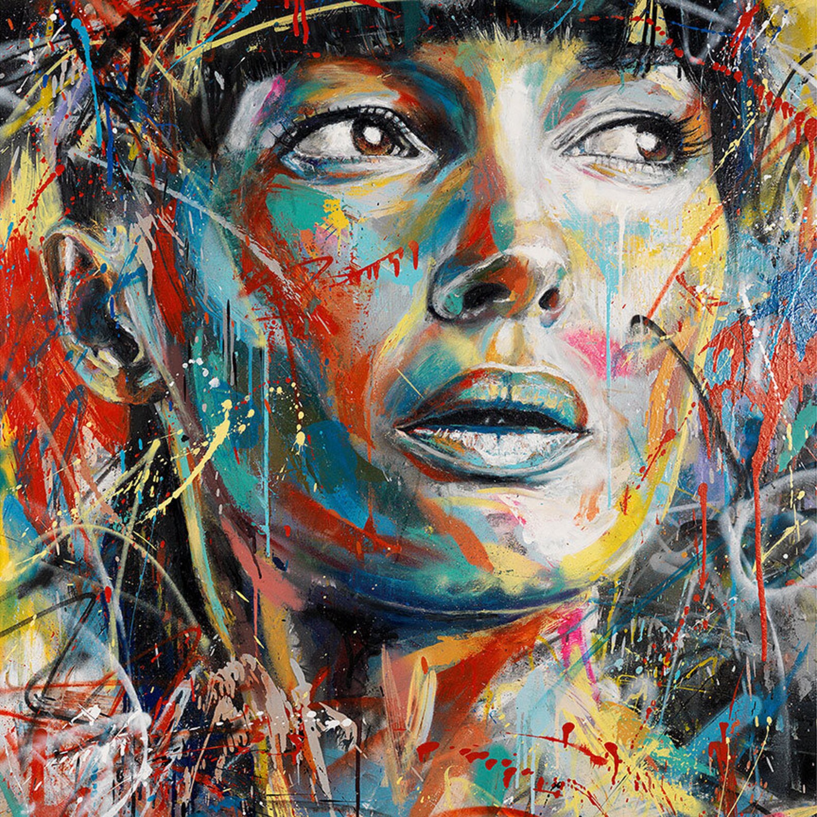 Graffiti Woman Portrait by Walker Street Art Mural Urban - Etsy