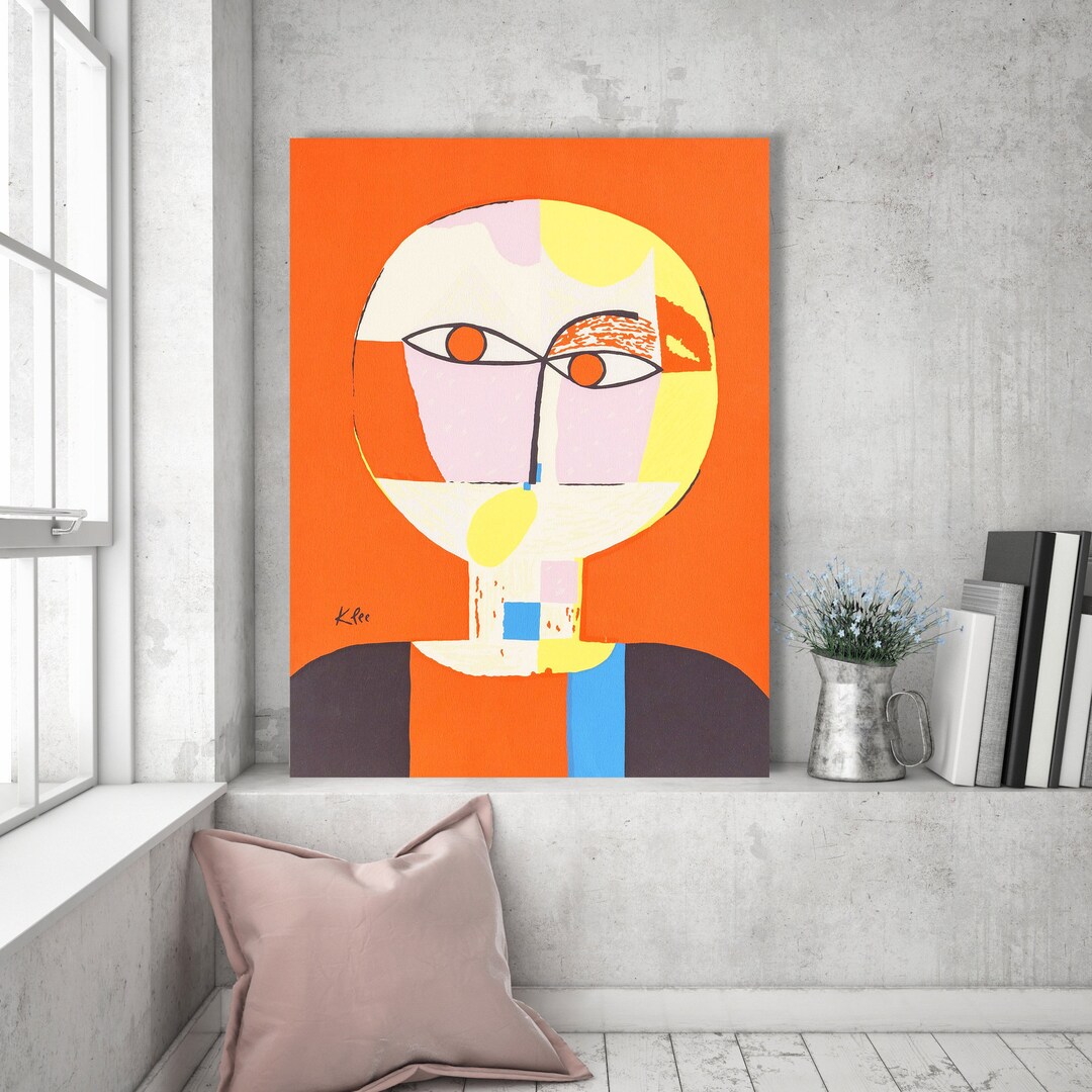 Paul Klee Senecio Orange, Extra Large Wall Metal Art Print, Masterpiece ...