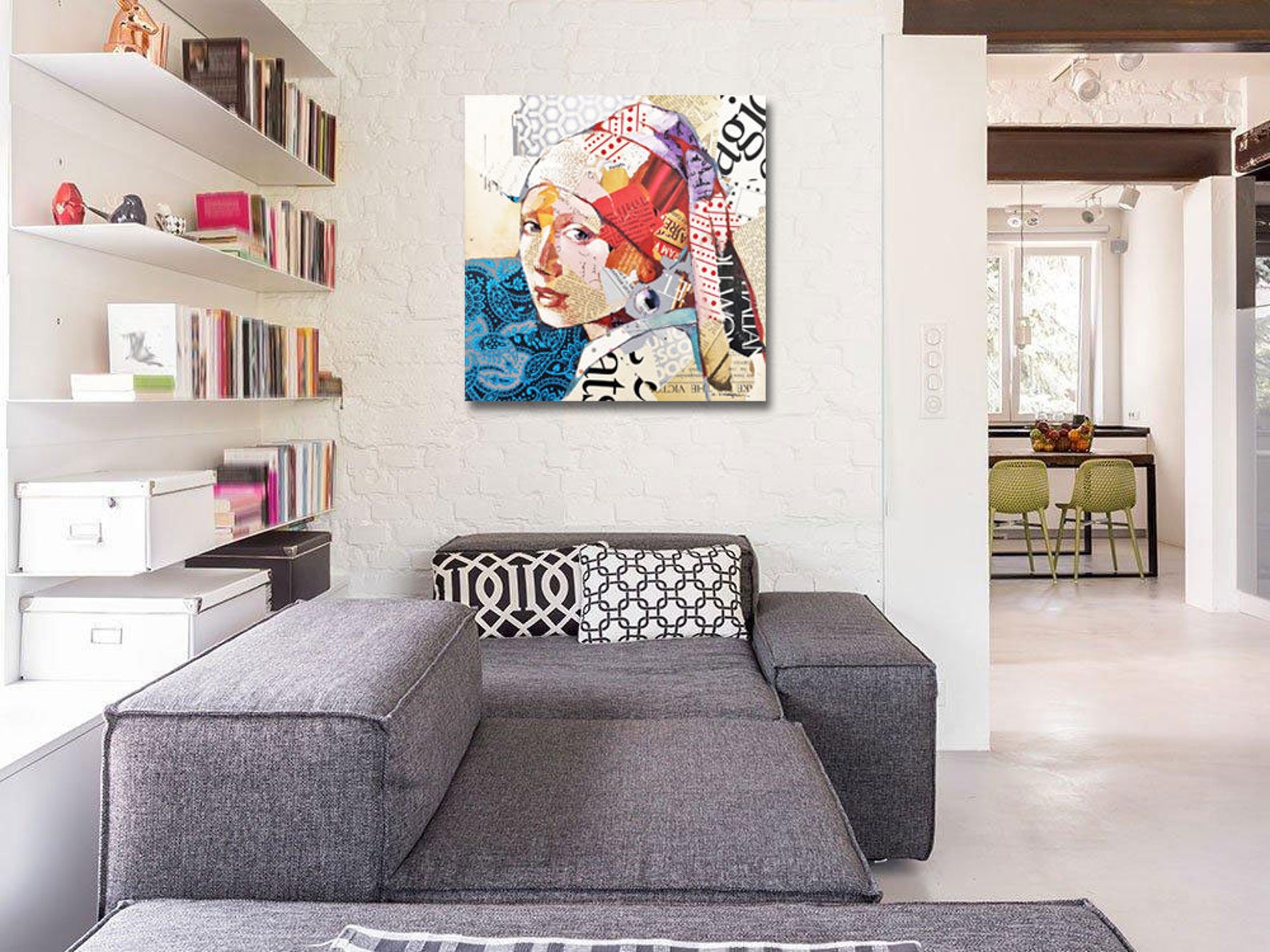 Carme MAGEM Rereading the Girl With Pearl Earring, Extra Large Art Wall ...