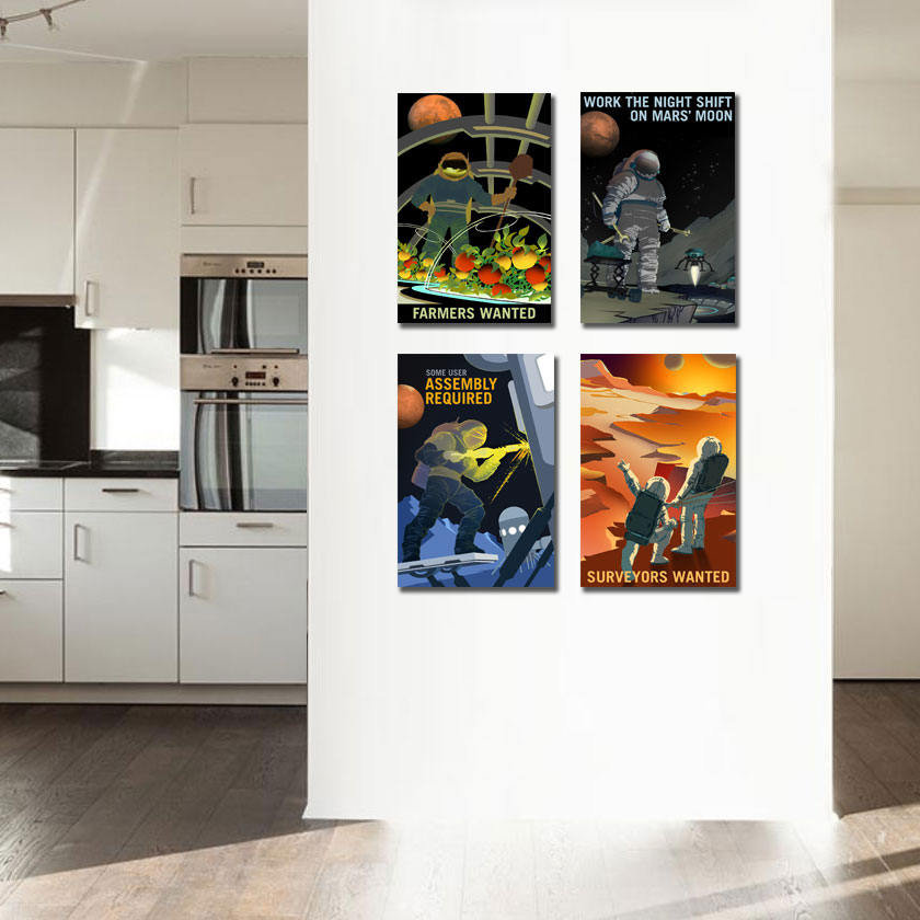 NASA Mars Recruitment Posters Explore Mars HR Space Poster | Etsy