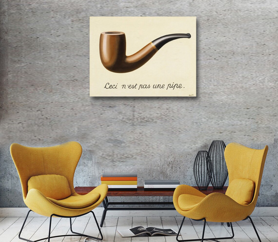 René Magritte the Treachery of Images (this is Not a Pipe), Extra Large ...