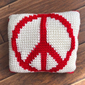 PDF Peace Sign Pillow Graph - Etsy