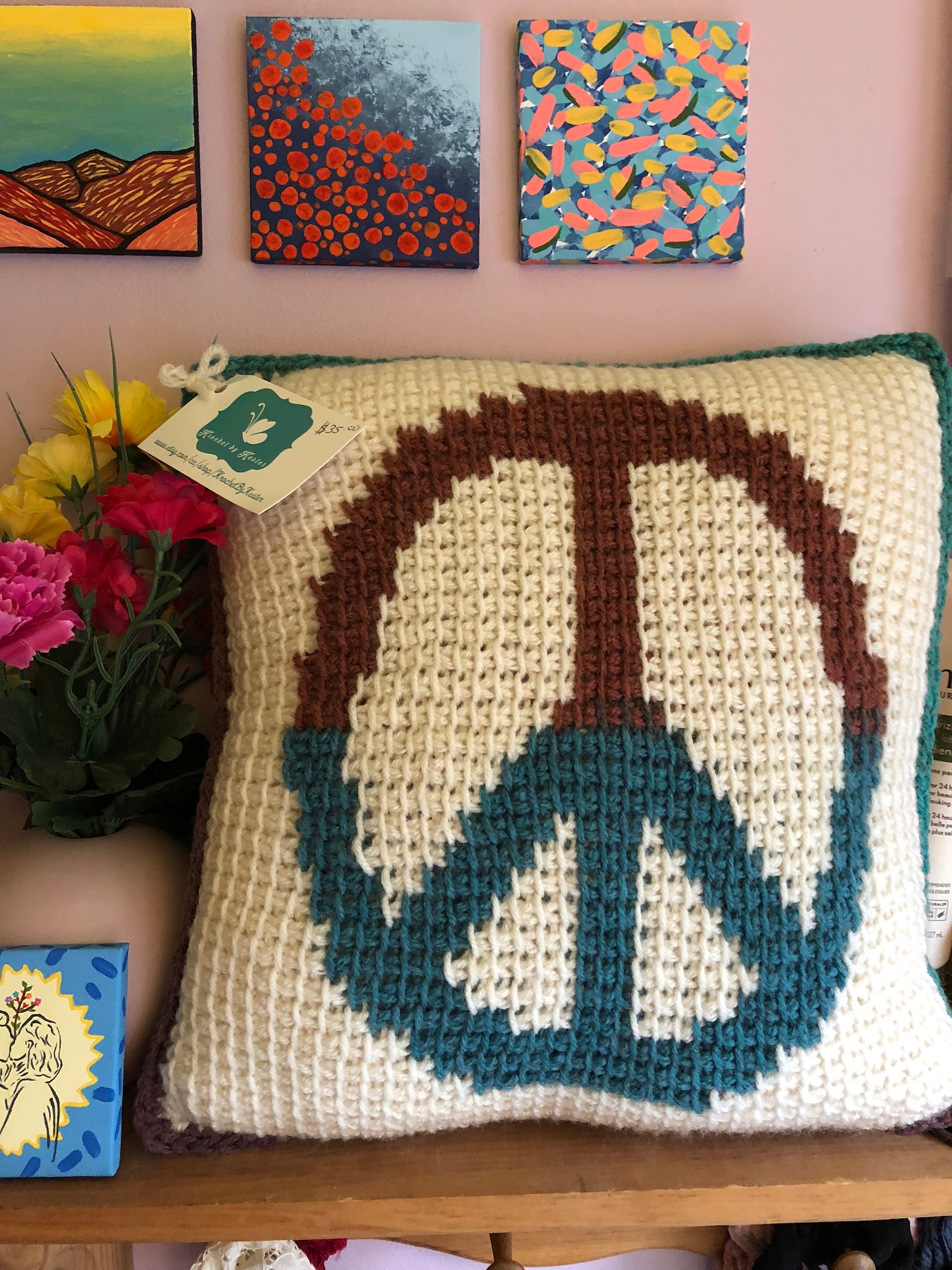 PDF Peace Sign Pillow Graph - Etsy