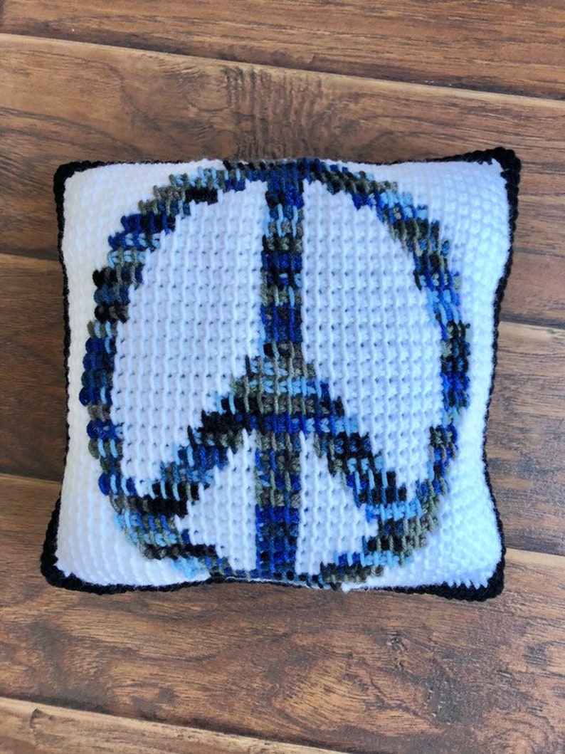 PDF Peace Sign Pillow Graph - Etsy