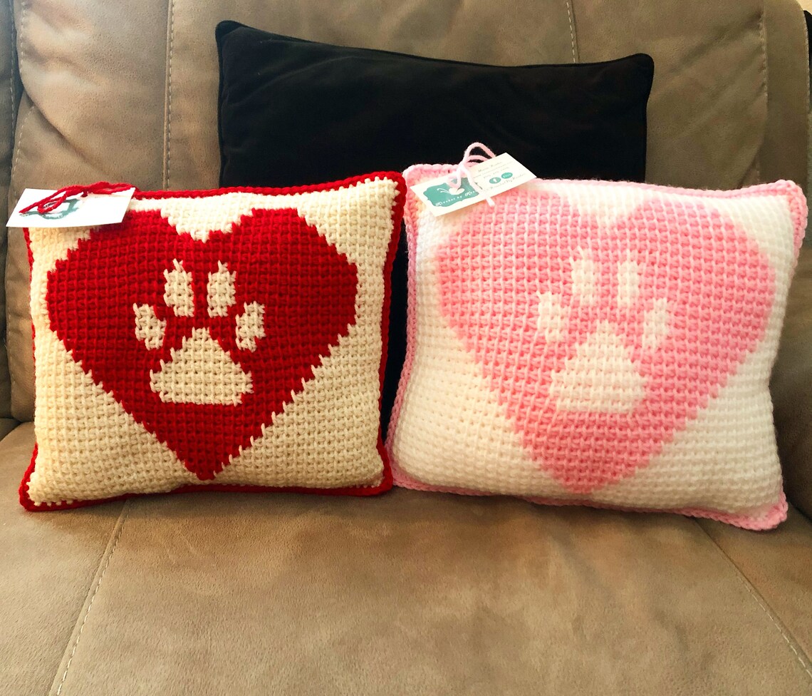 PDF Pattern Heart Paw Print Graph - Etsy