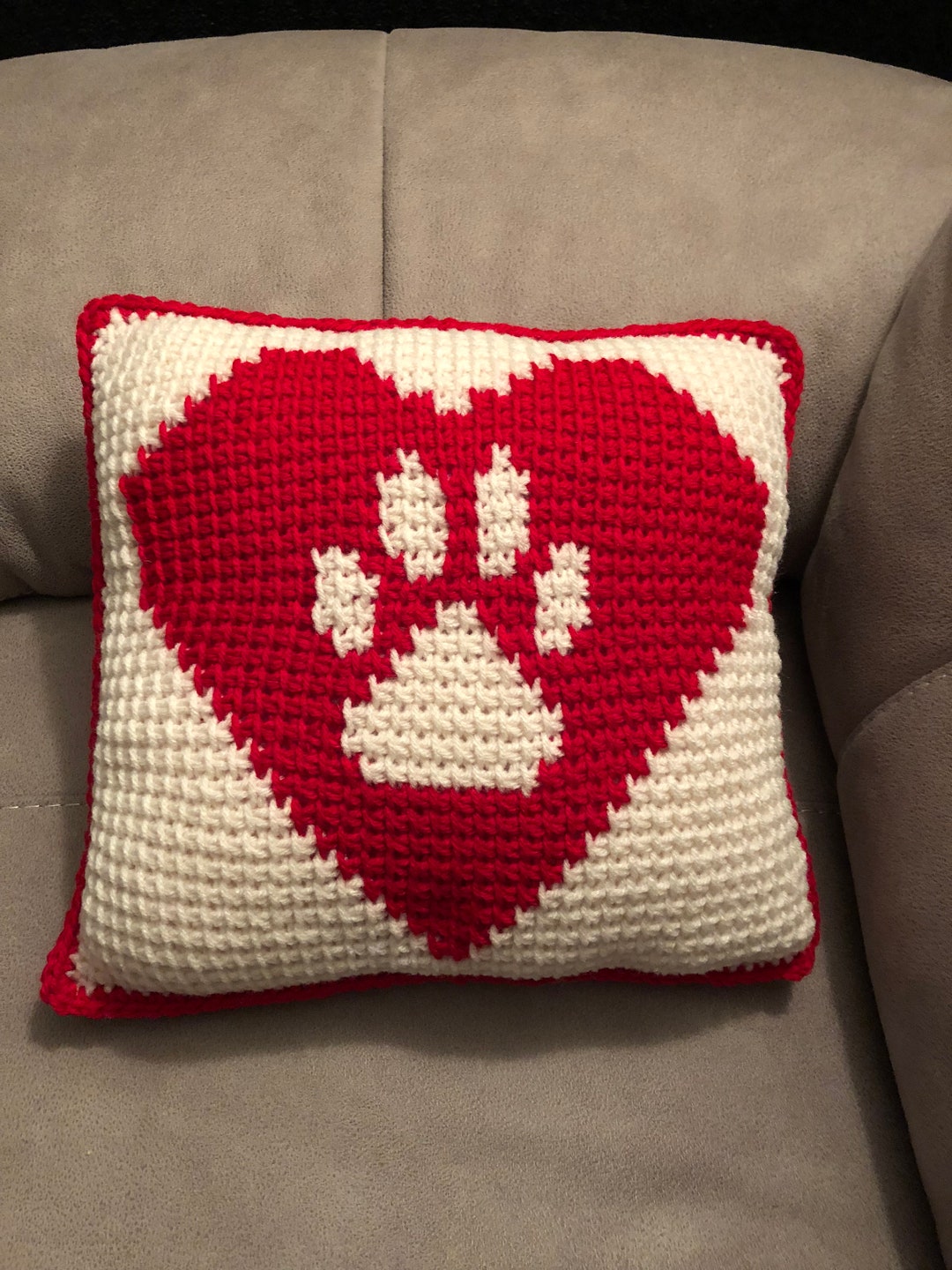 PDF Pattern Heart Paw Print Graph - Etsy