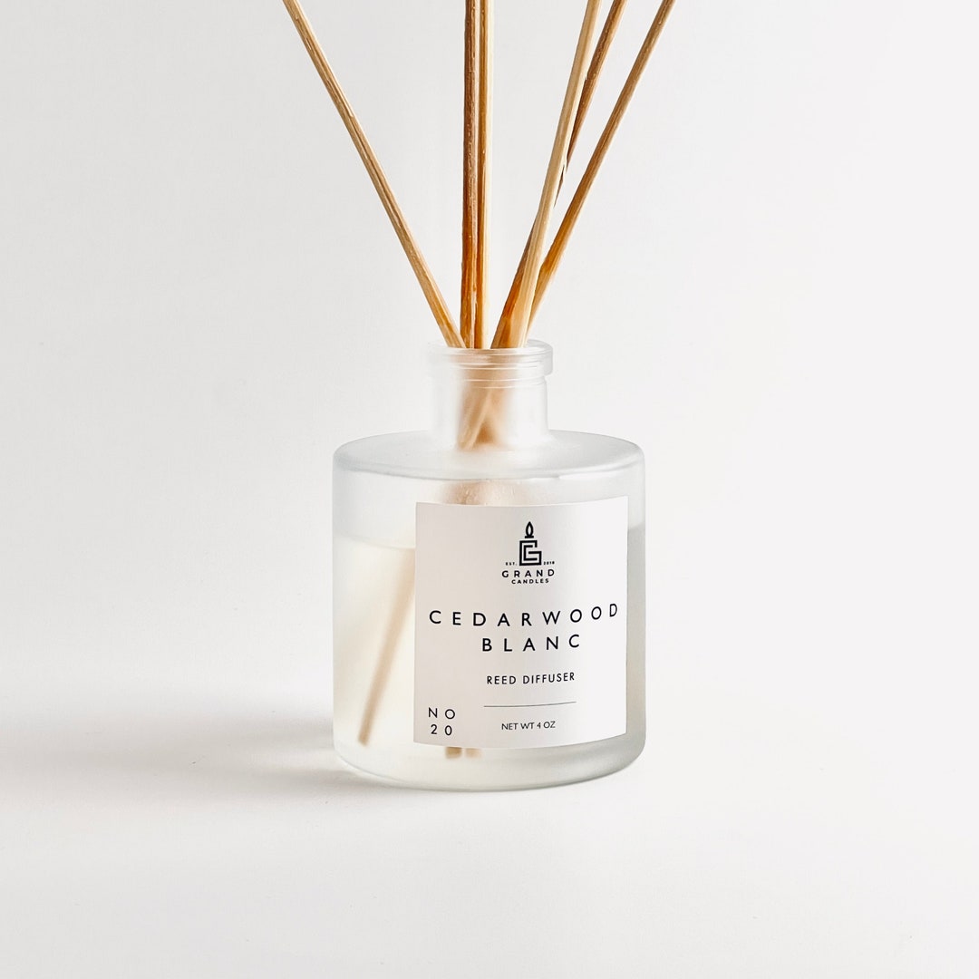 Cedarwood Blanc Reed Diffuser, Relaxing Spa Room Fragrance, Cedarwood ...