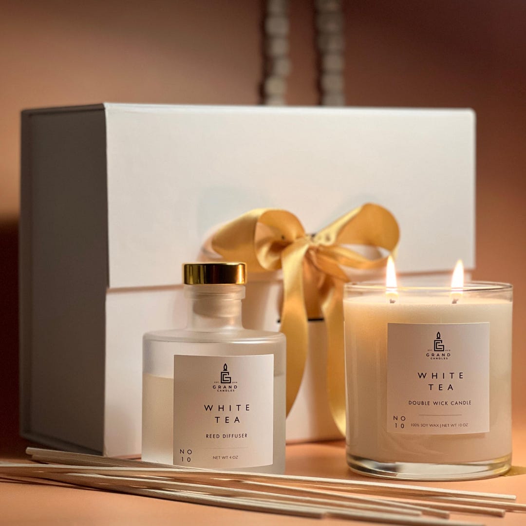 Fragrance Fusion Gift Set With Scented Candle and Reed Diffuser ...