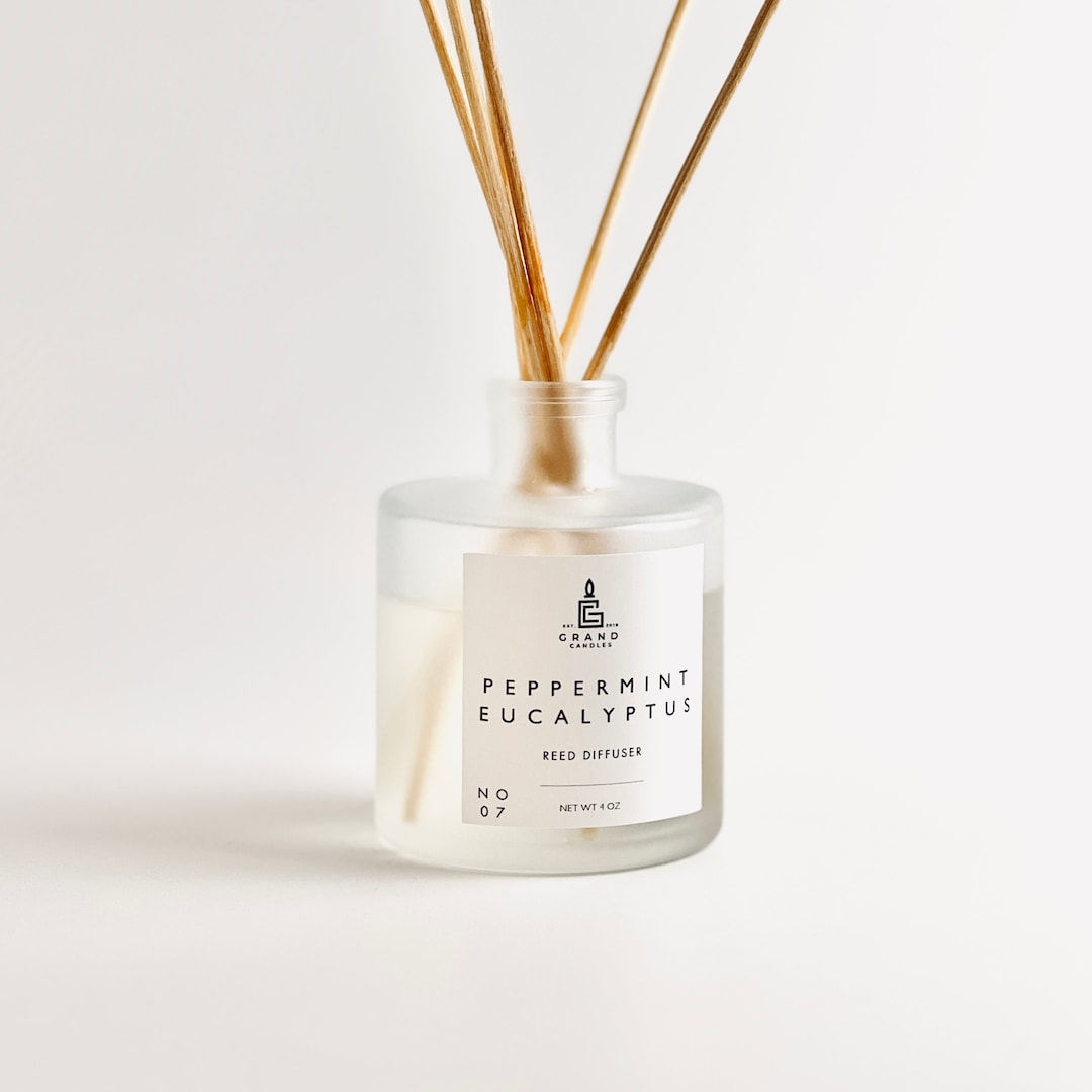Peppermint Eucalyptus Reed Diffuser | Fresh Aromatherapy Scent for Home ...