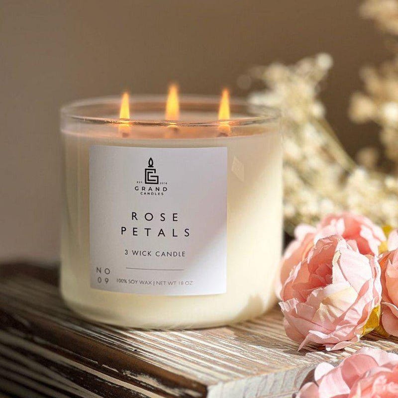 Rose Candle - Etsy